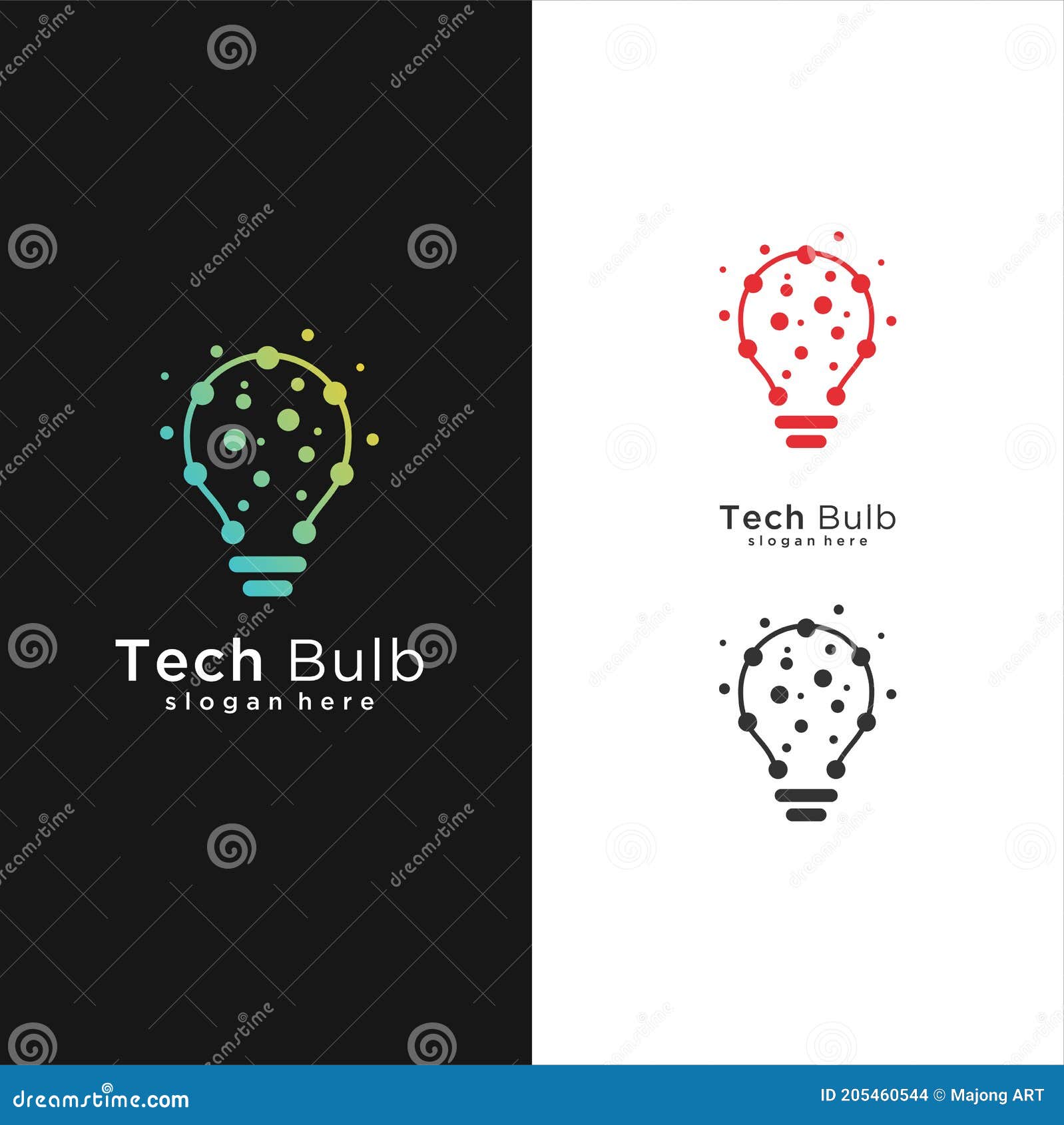 Tech Bulb Logo Designs Concept, Pixel Technology Bulb Stock Vector ...