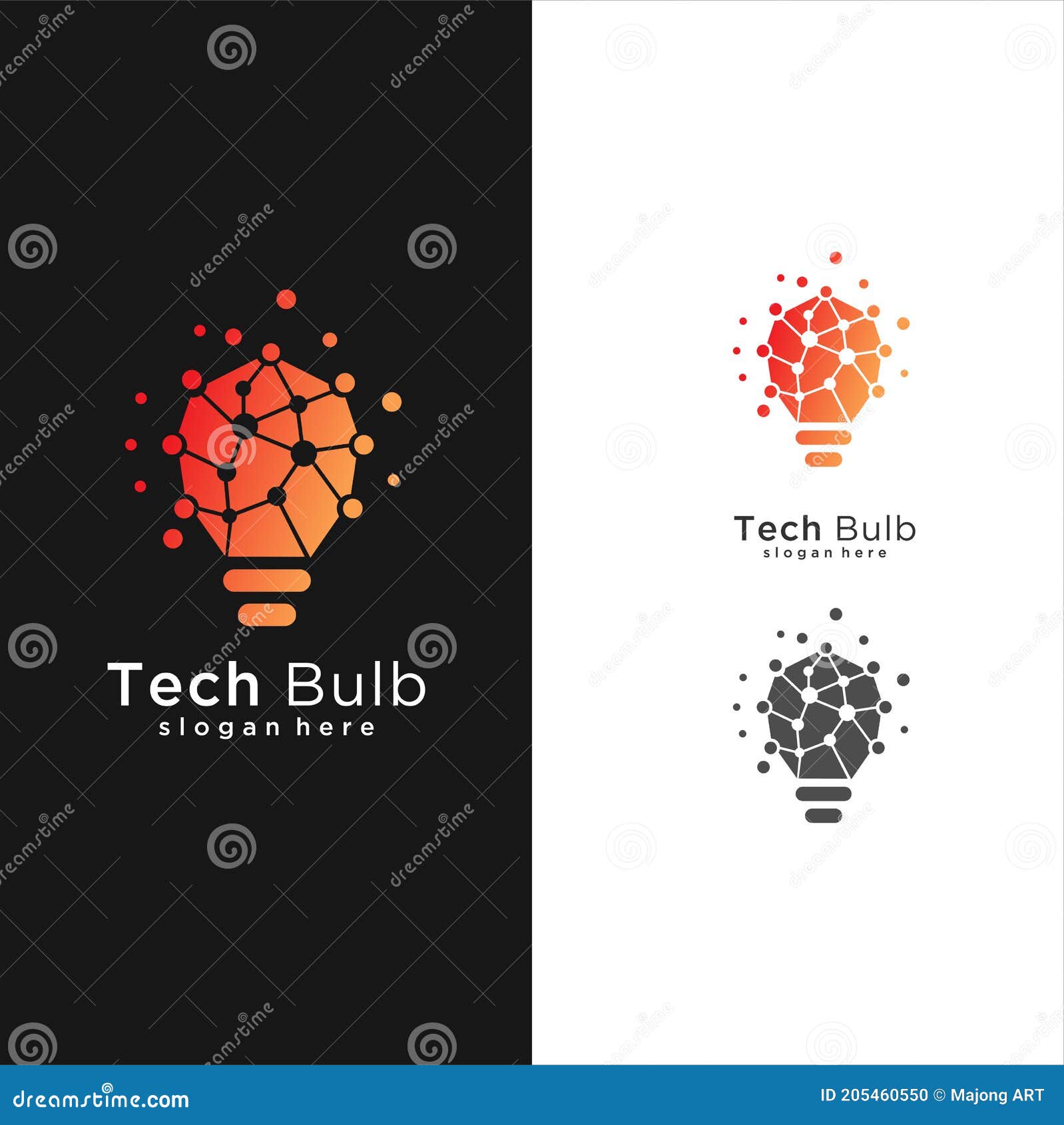 Modern Tech Bulb Logo Designs Concept, Pixel Technology Bulb Idea Logo ...