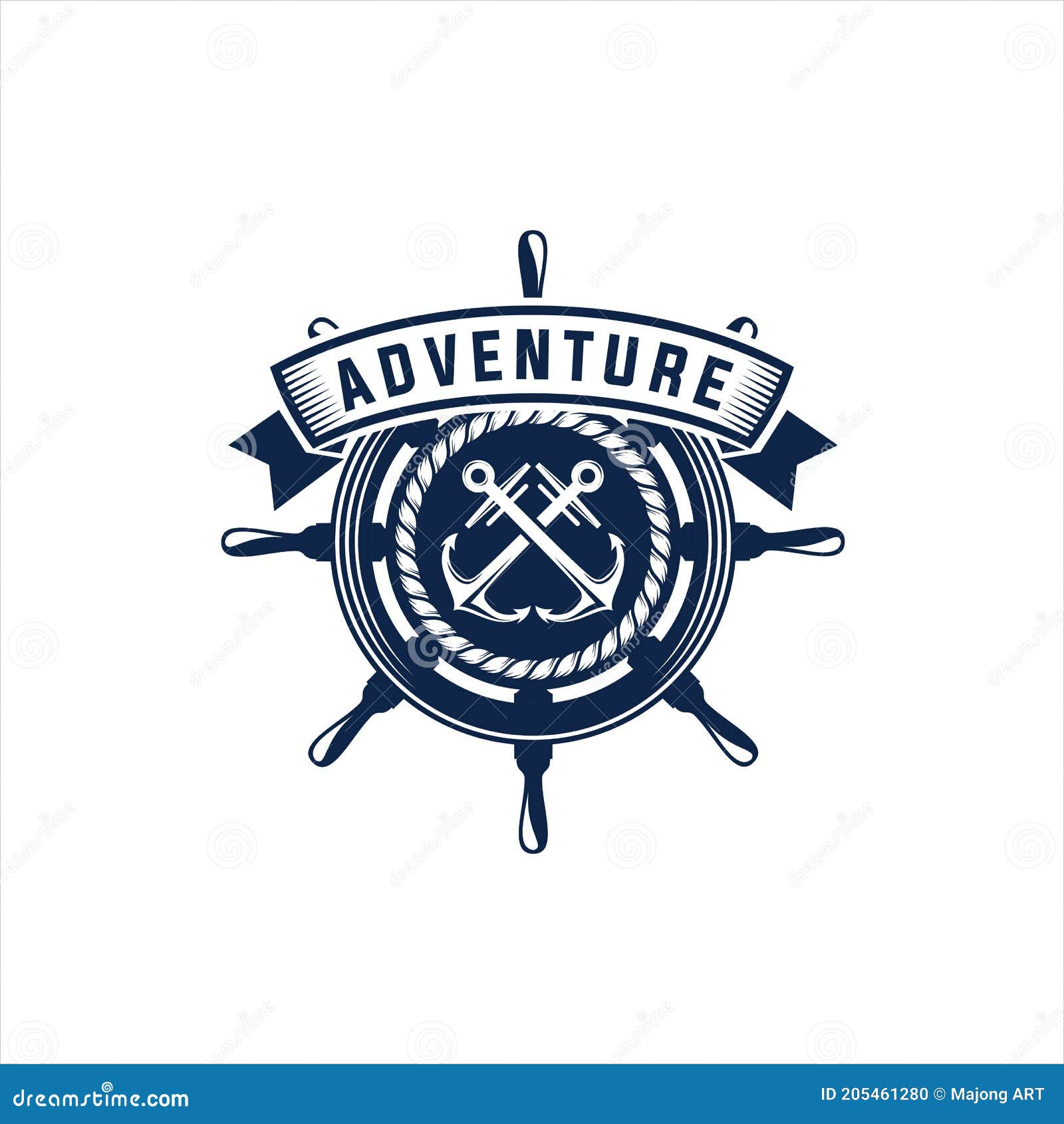 Nautical Logos Templates Set. Vector Object And Icons For Marine Labels ...