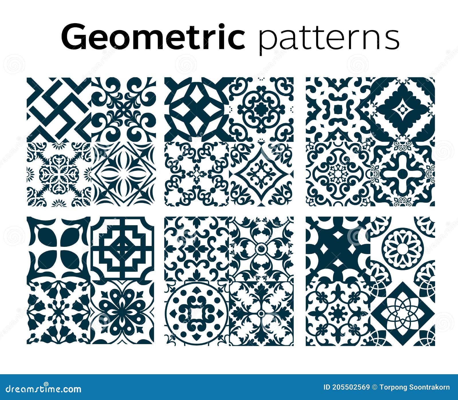 Grometric Patterns Design In Vector Illustration | CartoonDealer.com ...