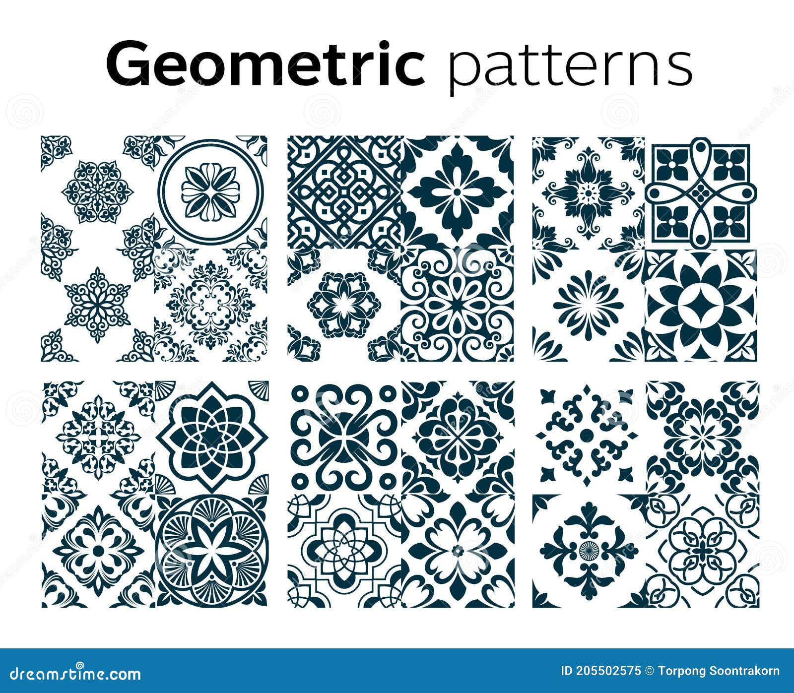 Grometric Patterns Design In Vector Illustration | CartoonDealer.com ...