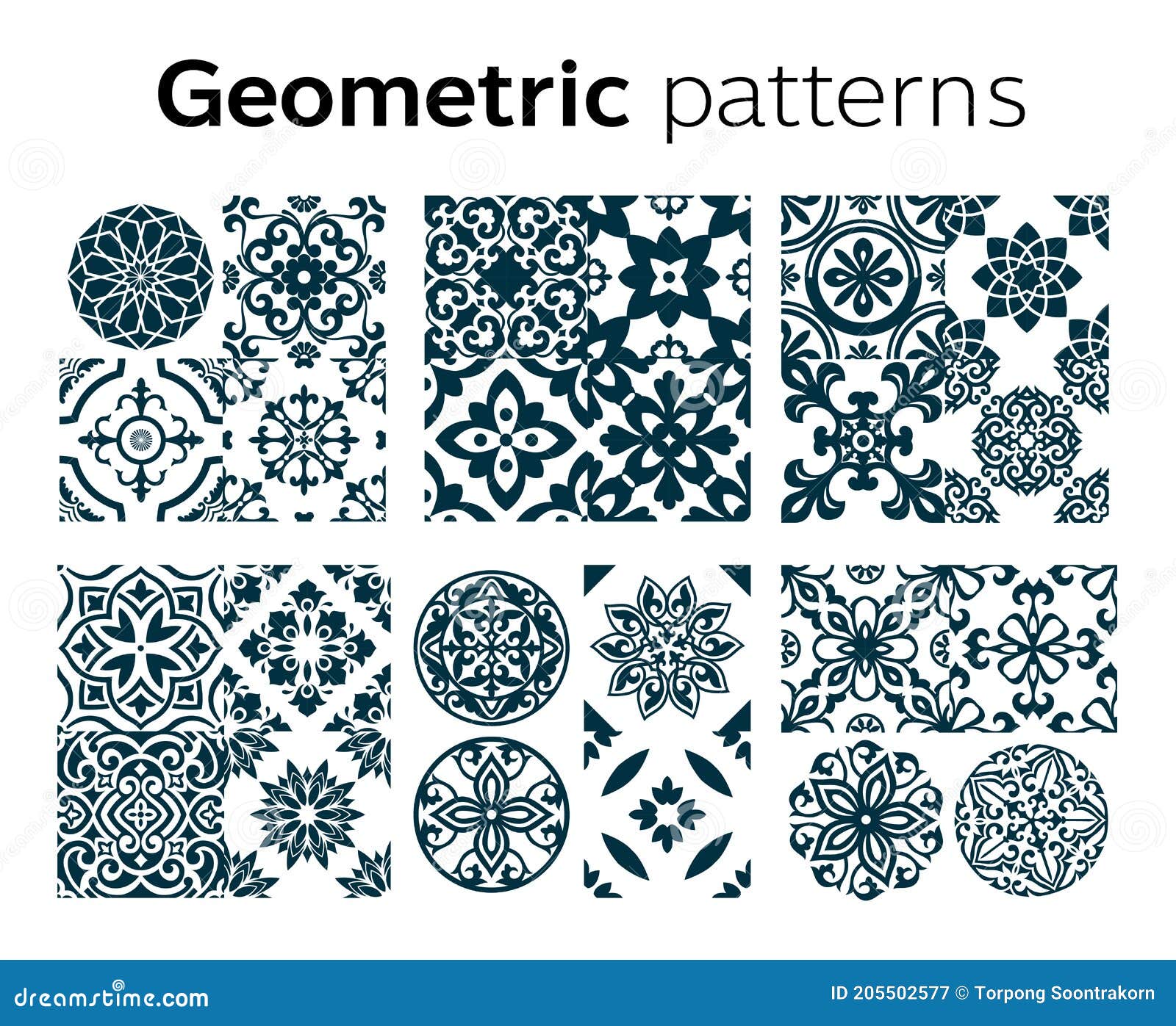 Grometric Patterns Design In Vector Illustration | CartoonDealer.com ...