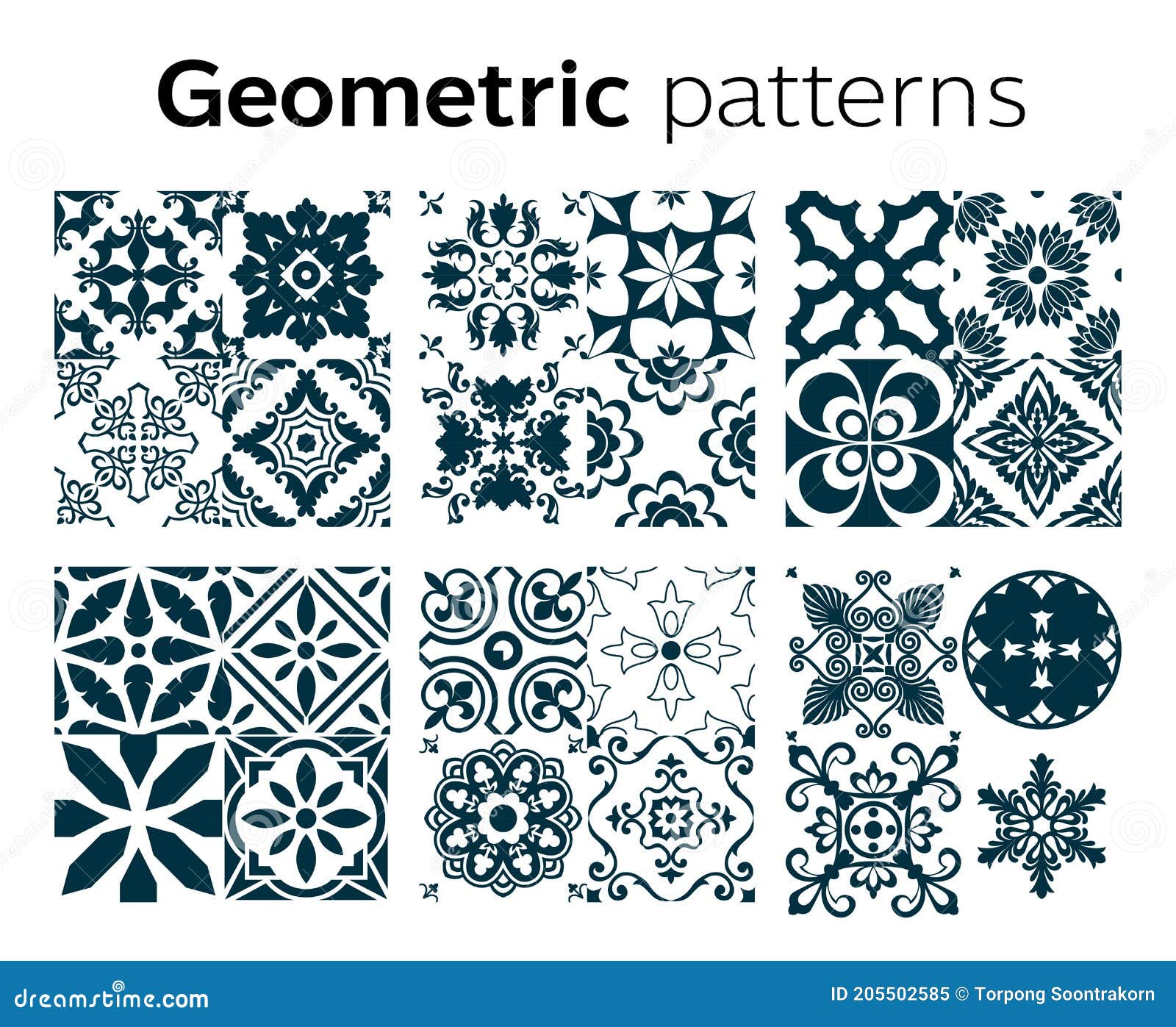 Grometric Patterns Design In Vector Illustration | CartoonDealer.com ...