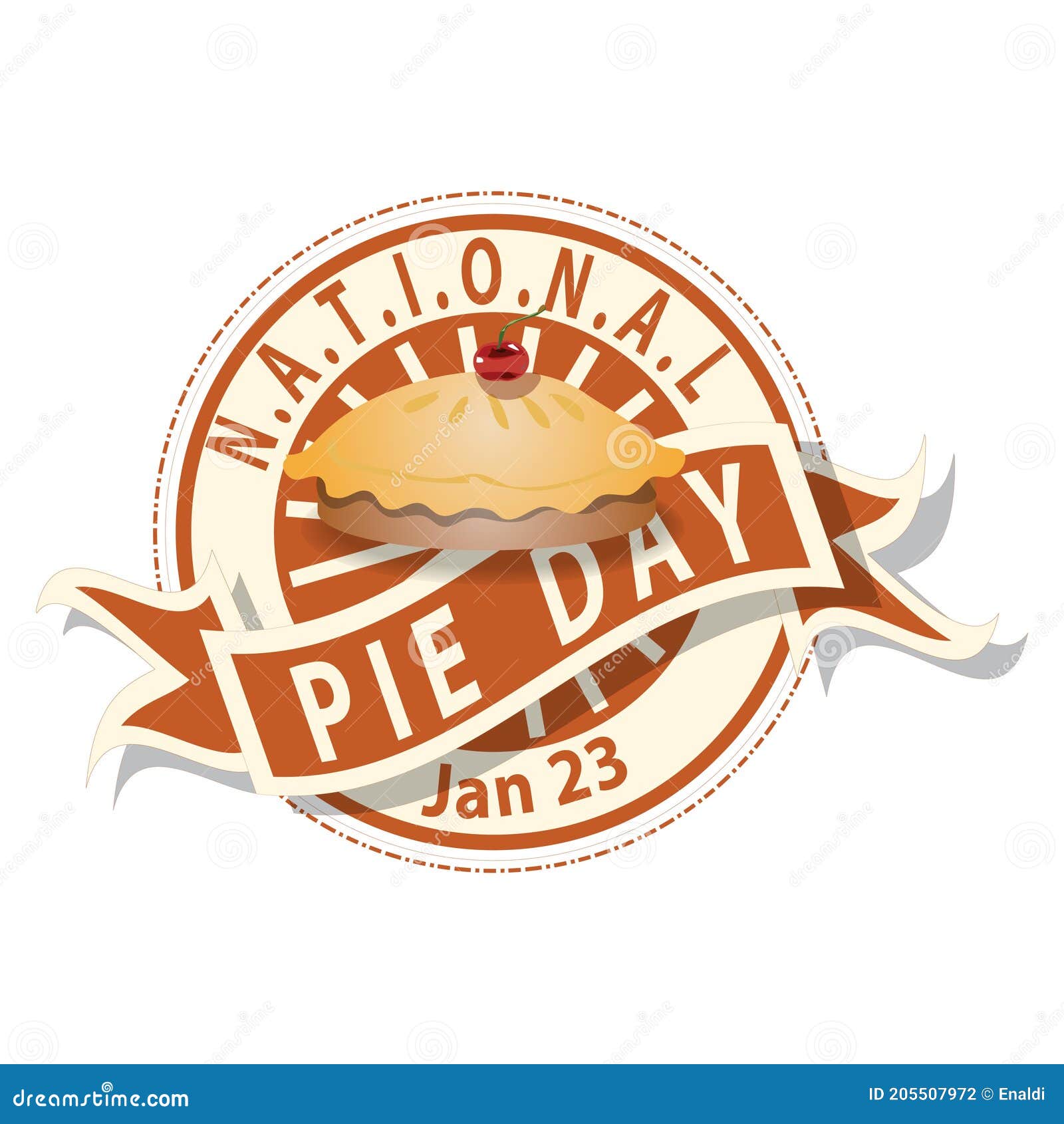 National Pie Day Sign and Badge Stock Vector - Illustration of badge ...