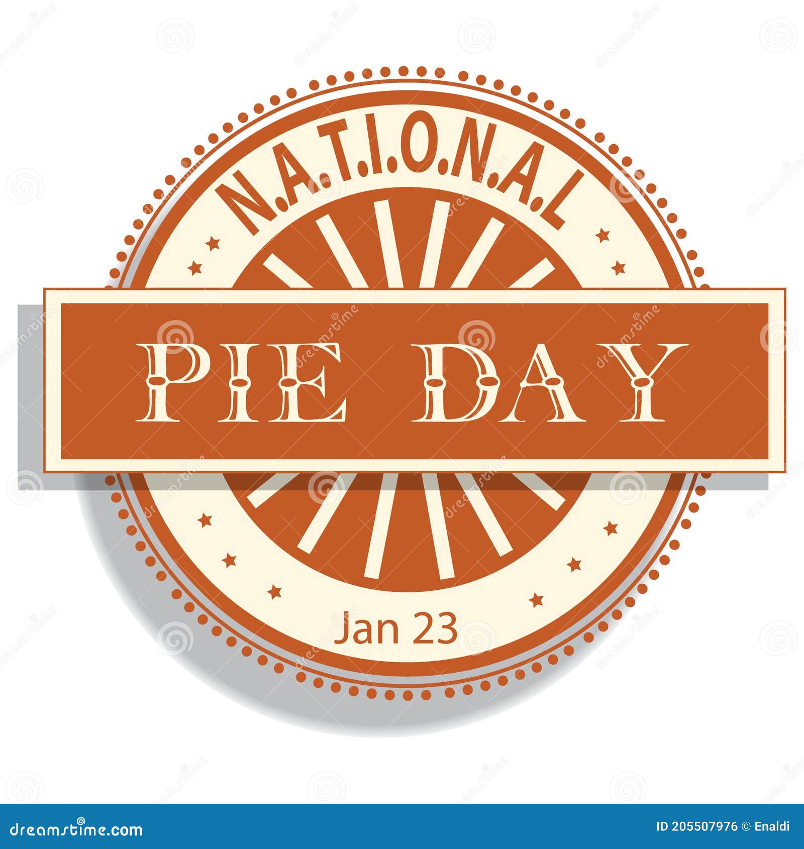National Pie Day Sign and Badge Stock Vector - Illustration of cherry ...