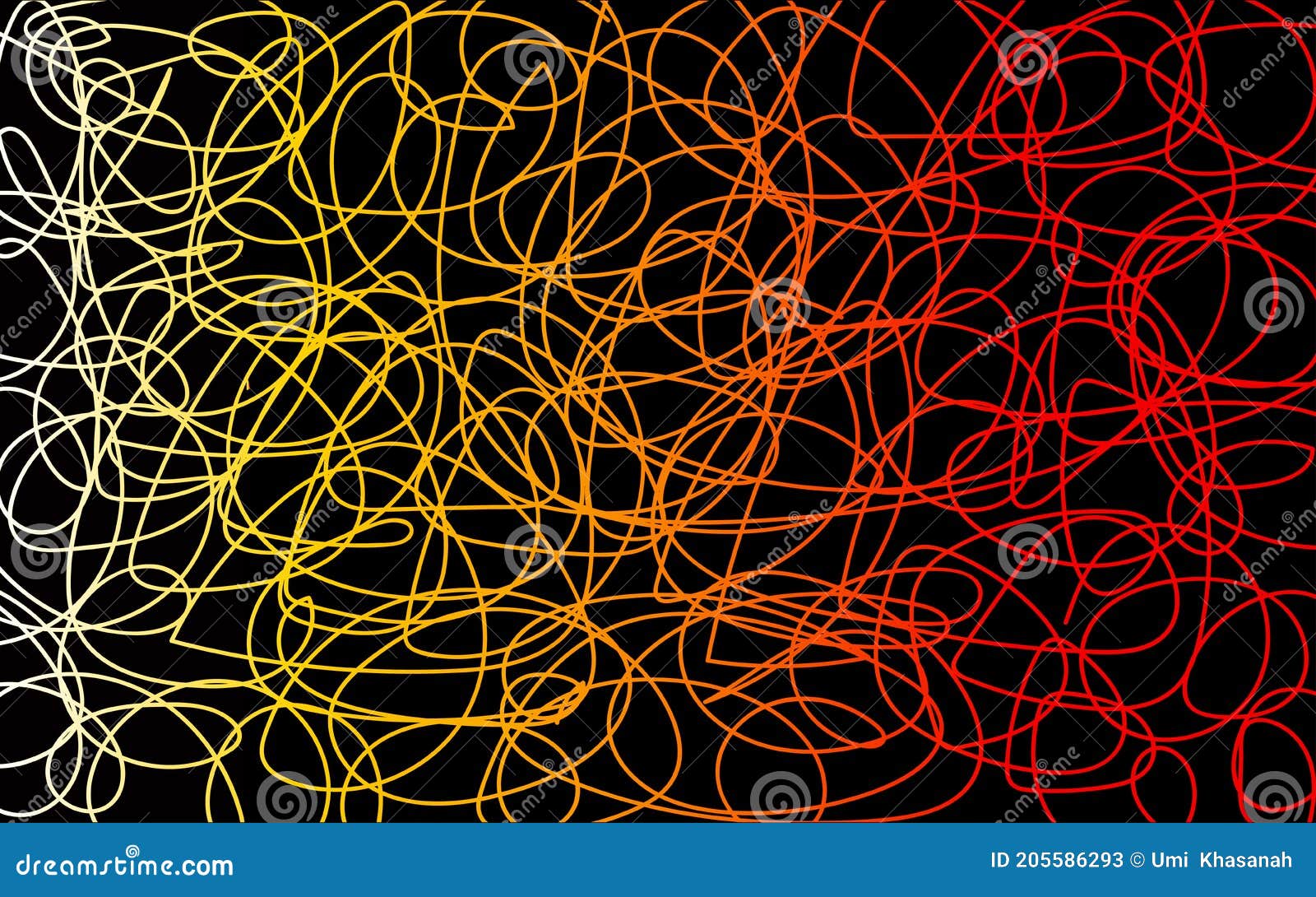 Tangled yarn background stock vector. Illustration of tangled - 205586293