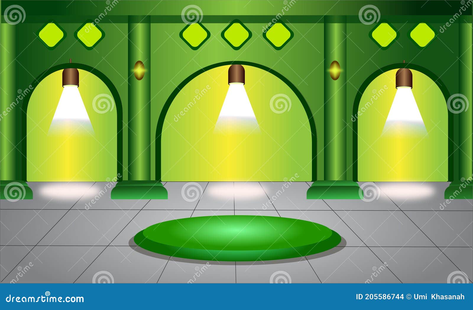 Islamic stage background stock vector. Illustration of level - 205586744