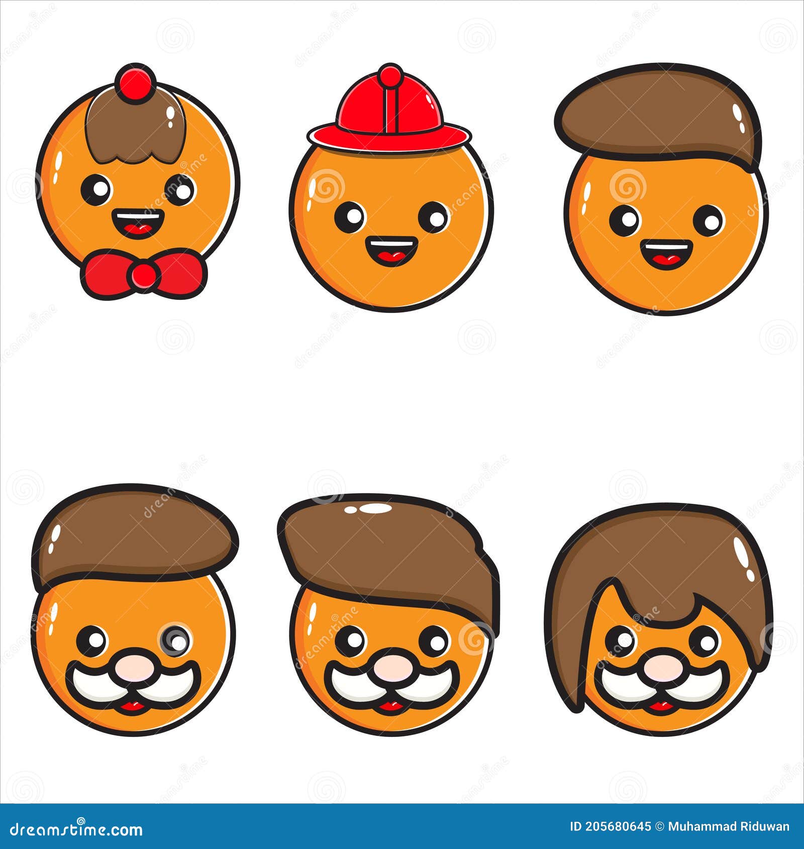 Head Face Vector Design Set Stock Vector - Illustration of complexion ...