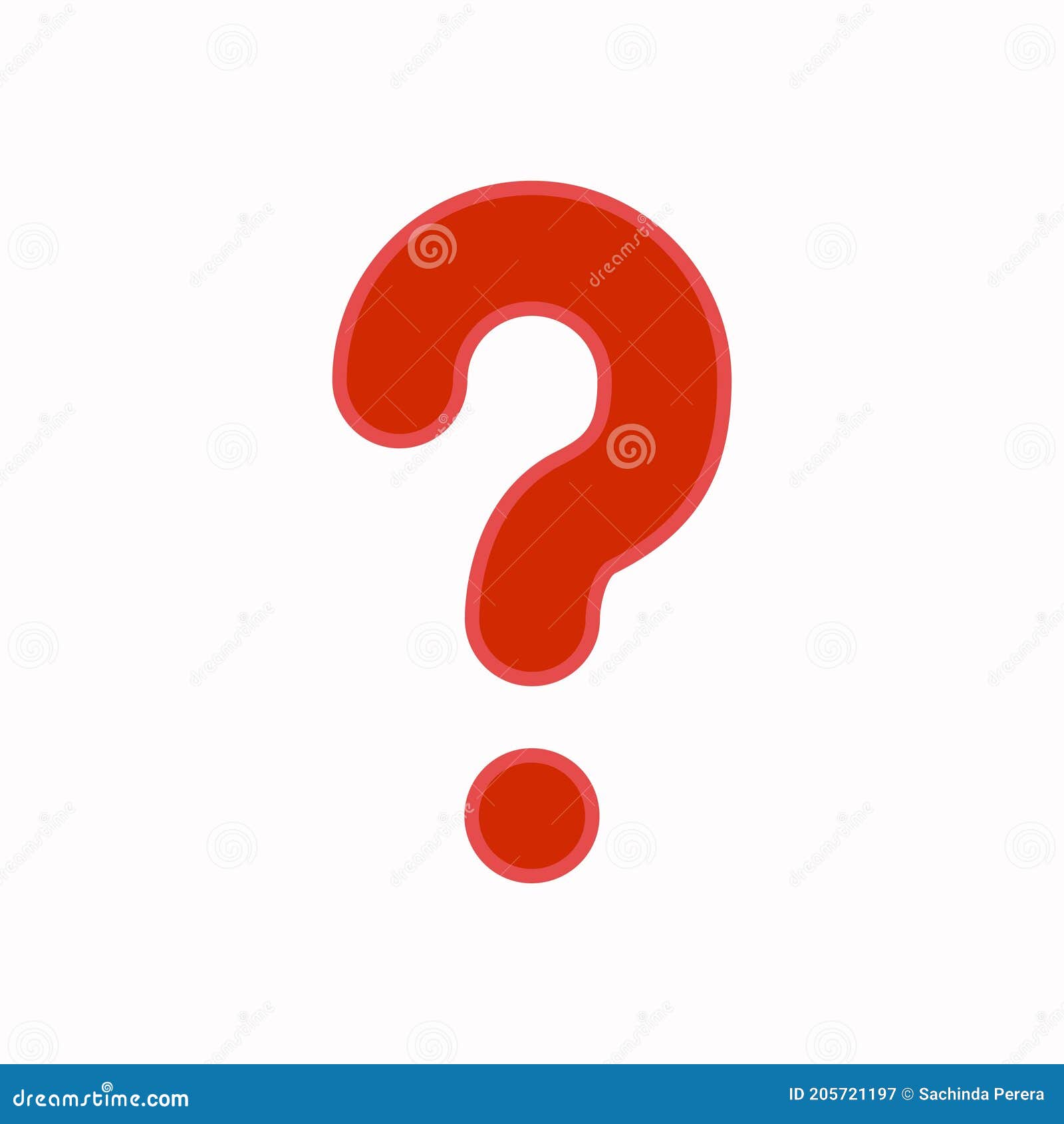 Red Color Question Mark Isolated Vector Stock Vector - Illustration of ...