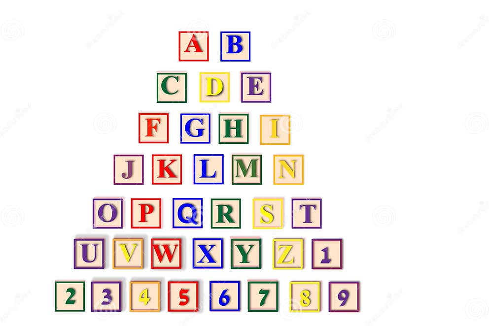 Alphabetical boxes eps stock illustration. Illustration of blocks ...
