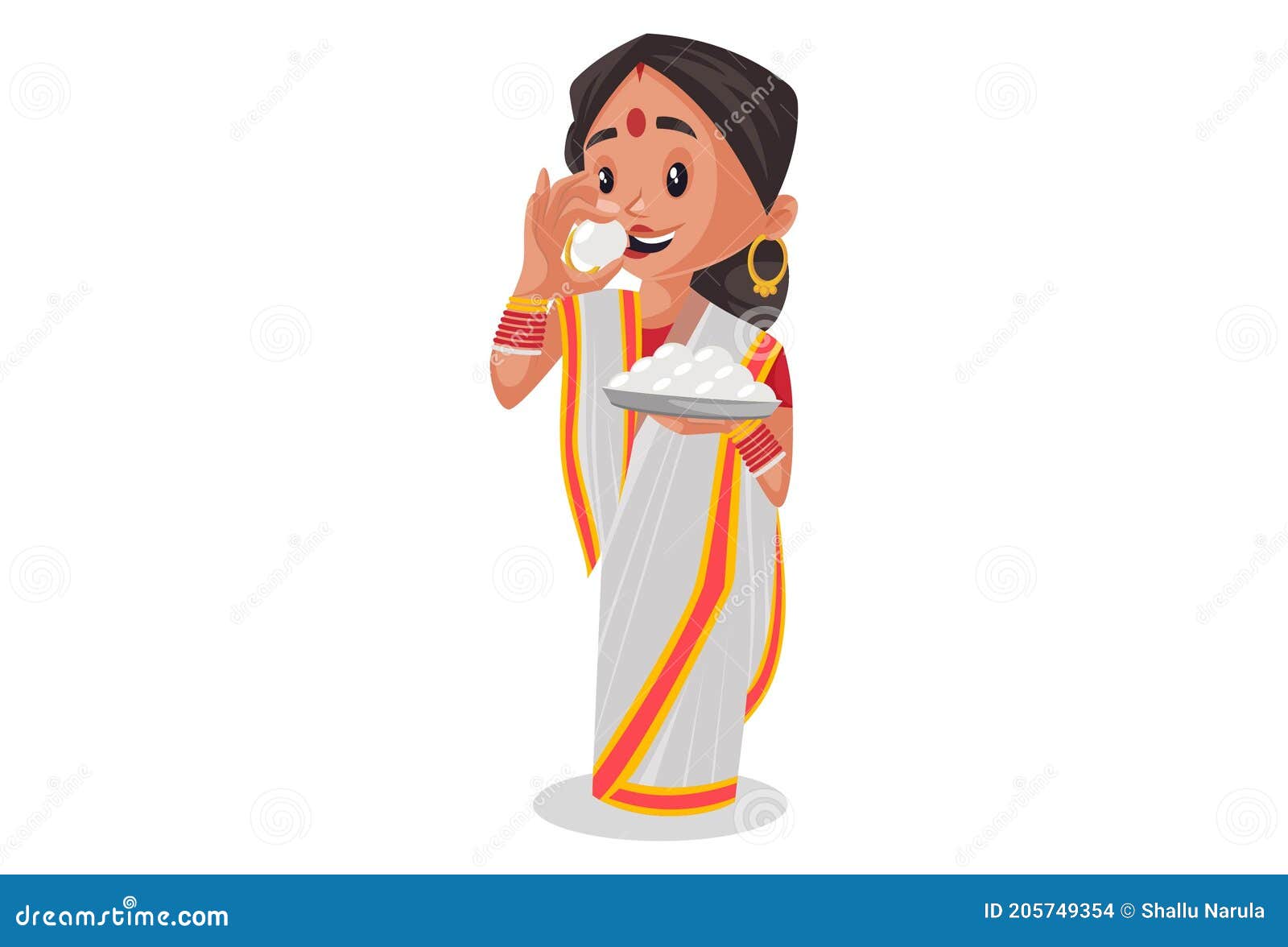 Vector Graphic Illustration of Indian Bengali Woman Stock Vector ...