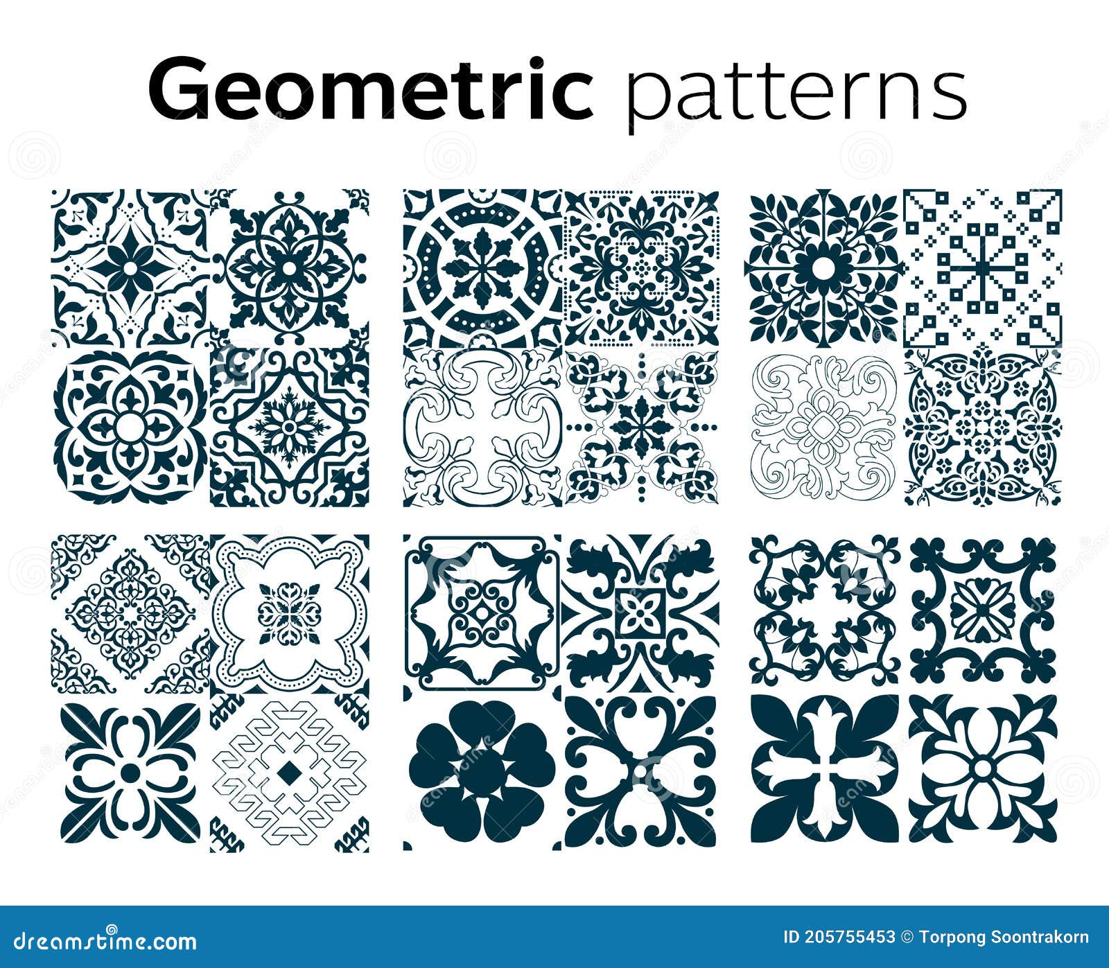 Grometric Patterns Design In Vector Illustration | CartoonDealer.com ...