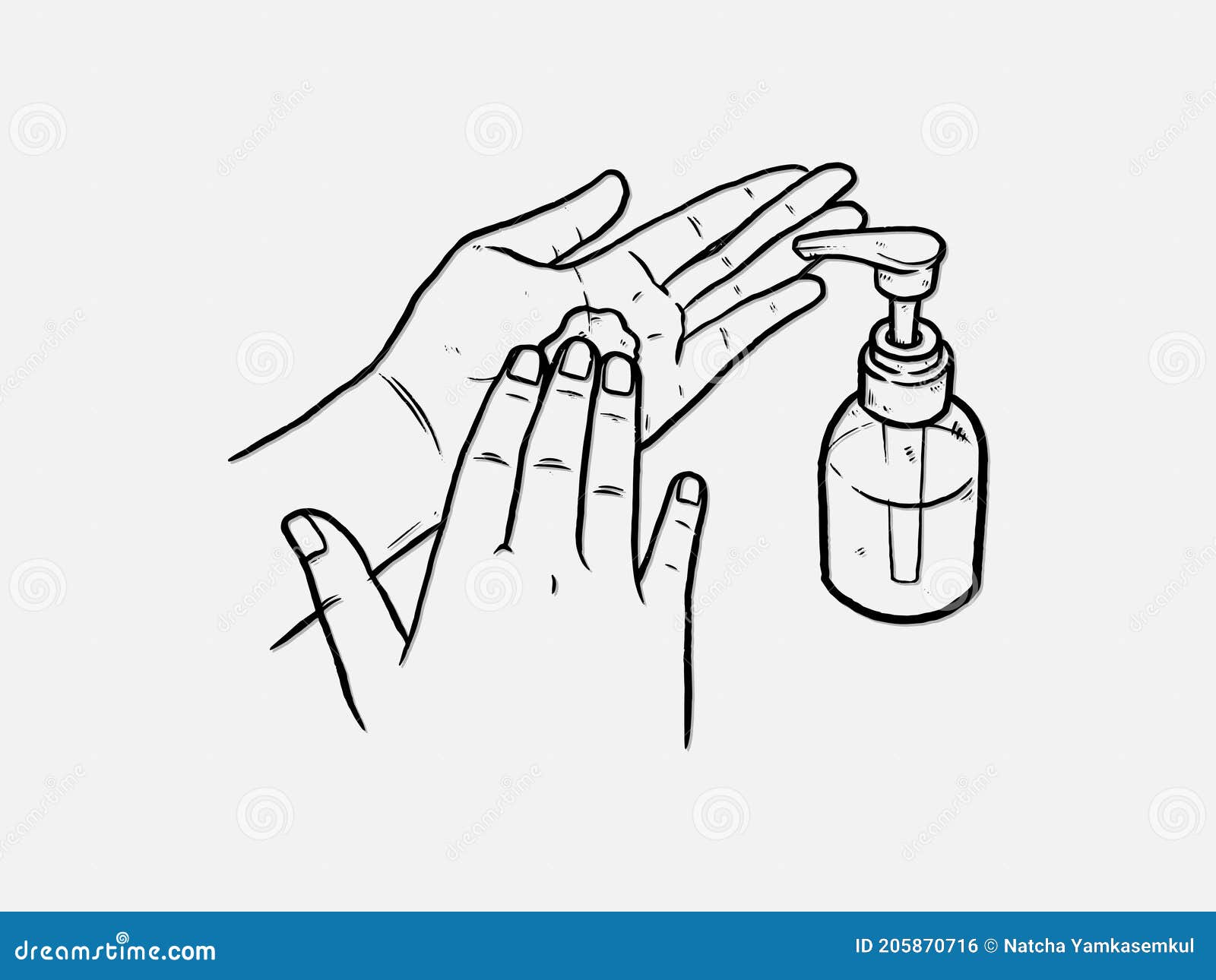 Pump Alcohol Gel Hand Sanitizer Alcohol-based Hand Rub. Rubbing Alcohol ...