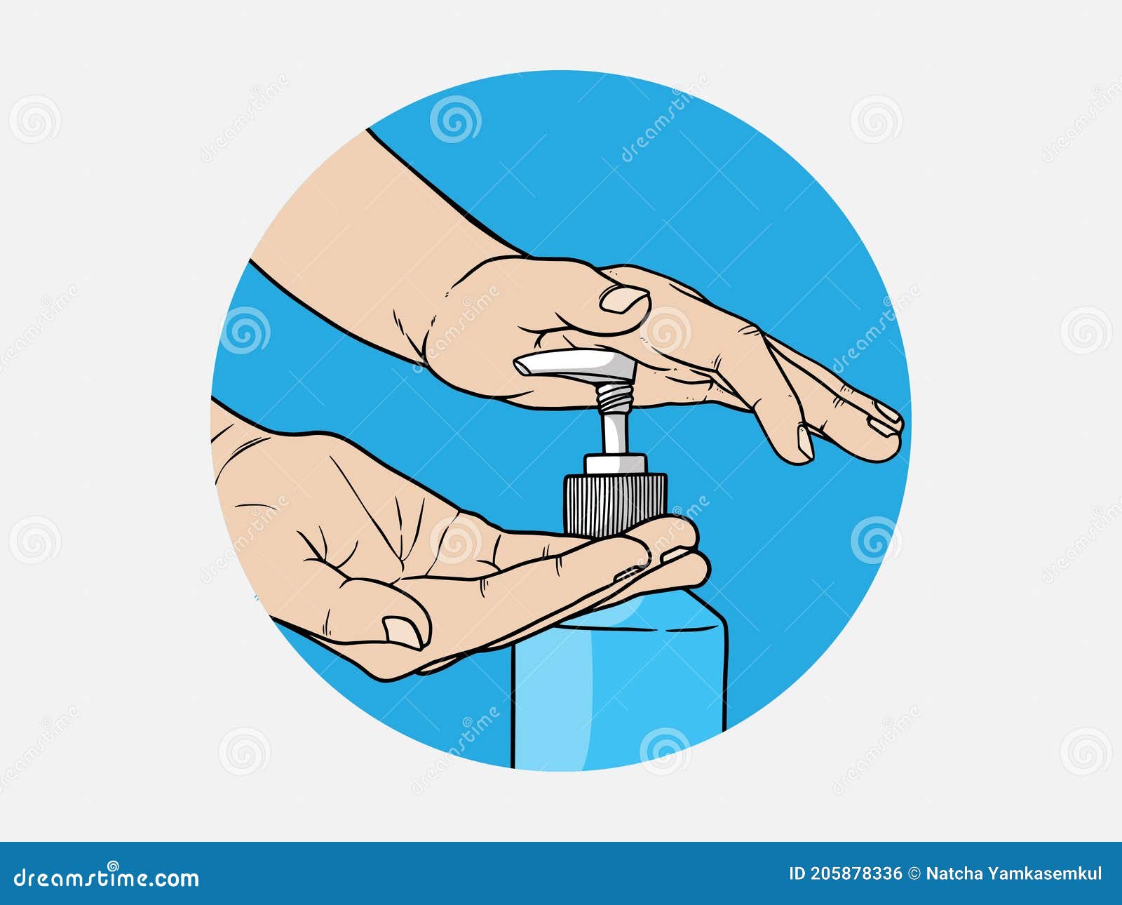 Pump Alcohol Gel Hand Sanitizer Alcohol-based Hand Rub. Rubbing Alcohol ...