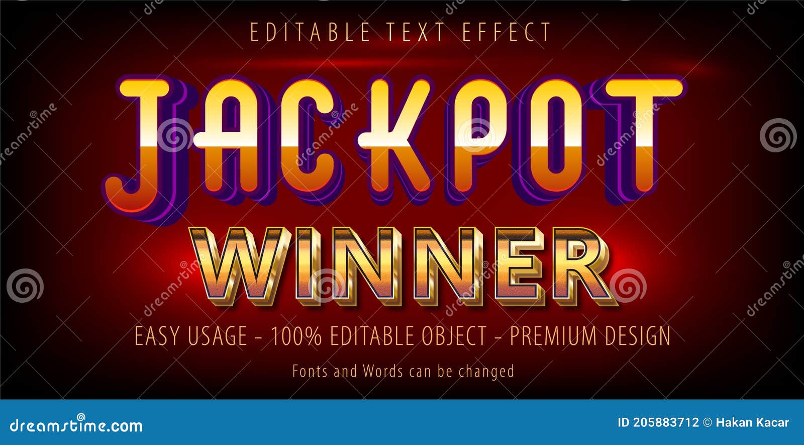 Text Effect - Jackpot Prize Style. Stock Vector - Illustration of ...