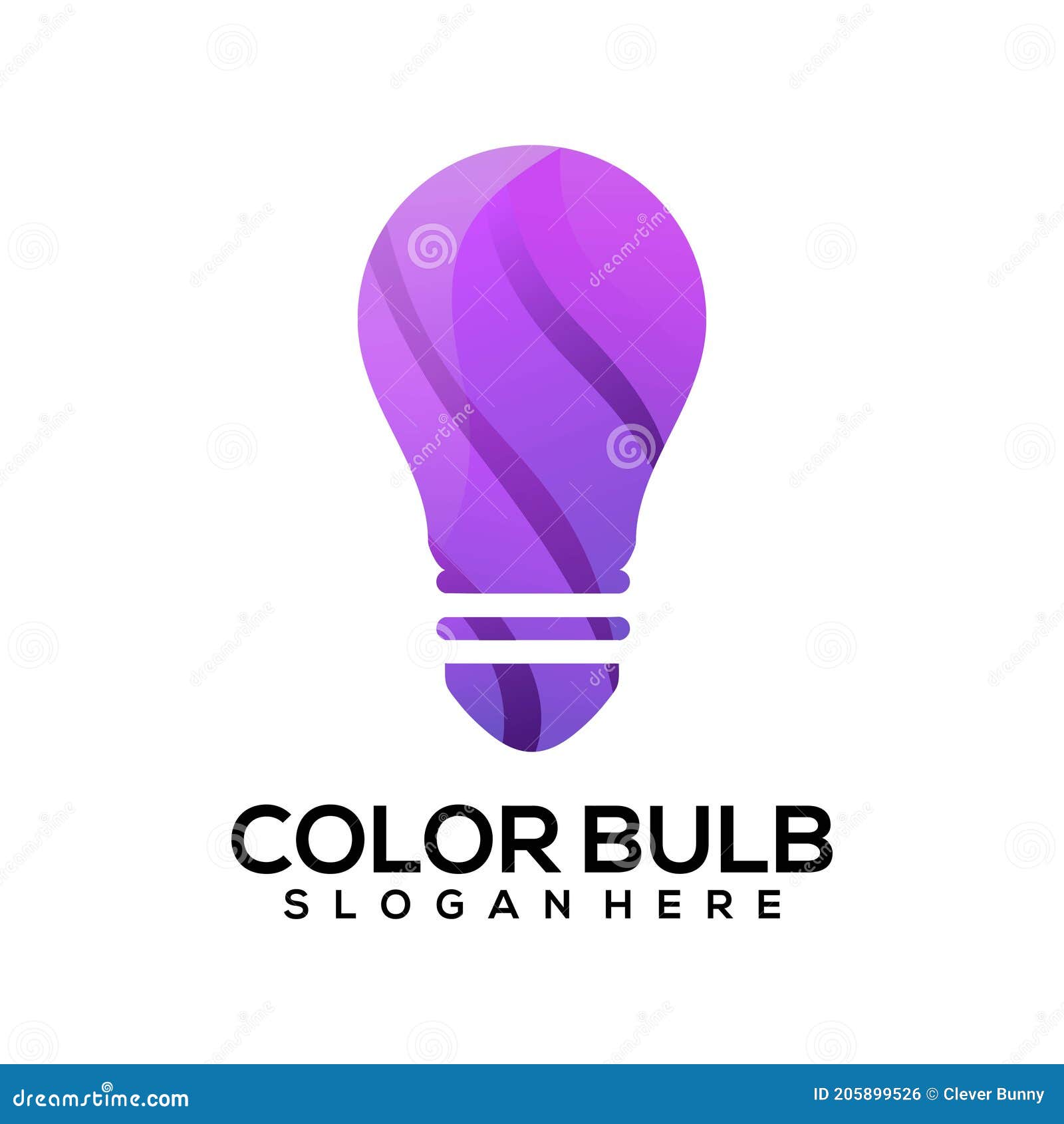 Logo Bulb Gradient Vector Design Stock Vector - Illustration of ...