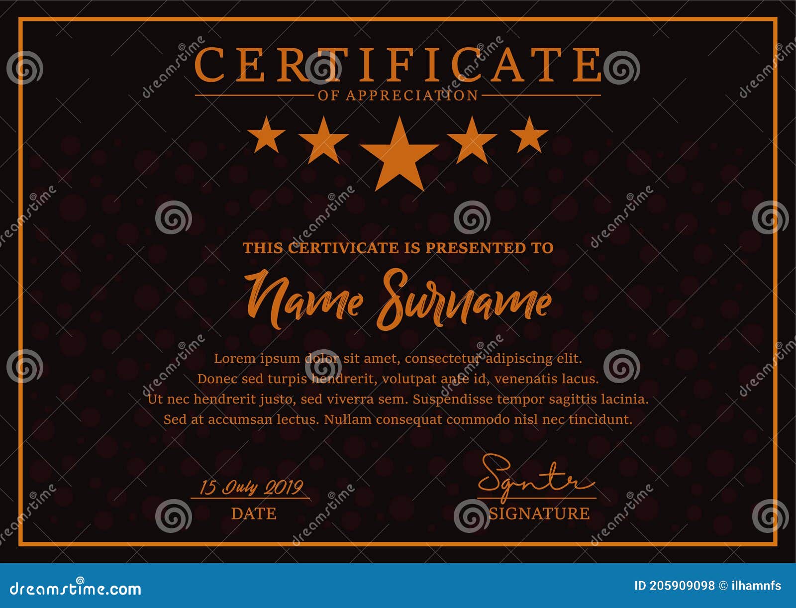 Certificate Of Appreciation Background Design Template Vector ...