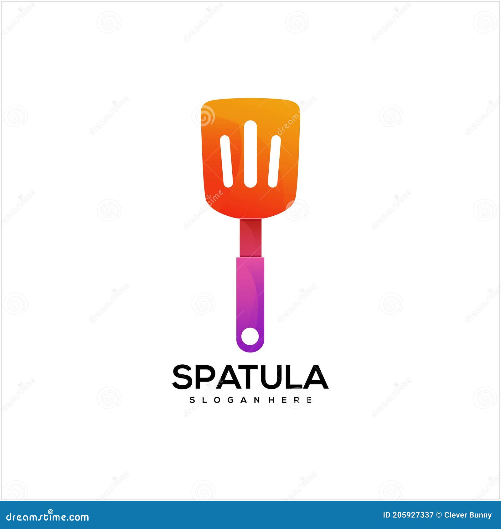 Logo Spatula Colorful Gradient Vector Design Stock Illustration - Illustration of mixer, meal ...