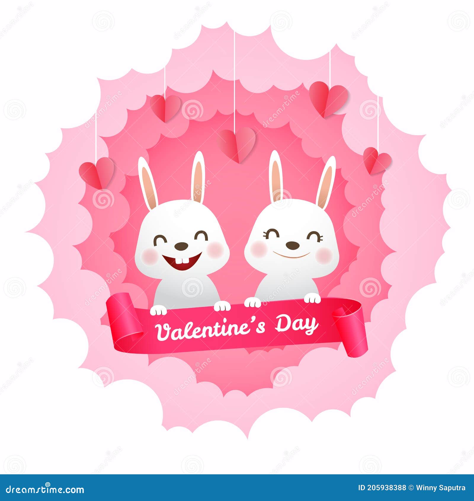 Cute Bunny Couple Character in Love. Stock Vector - Illustration of ...