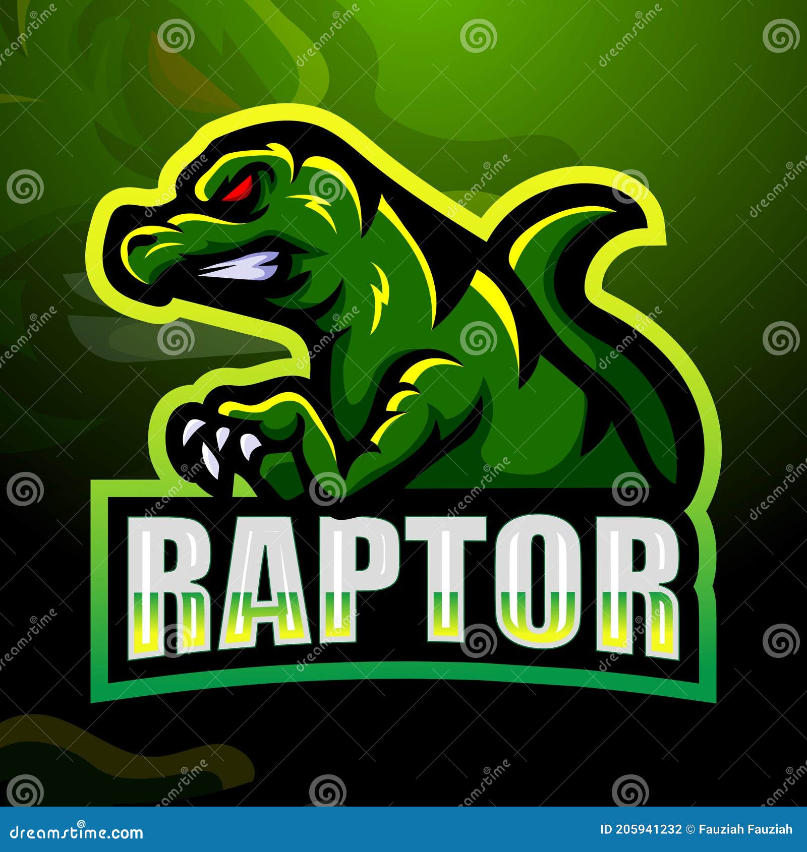 Raptor Mascot Logo Design Vector Illustration | CartoonDealer.com ...