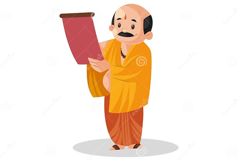 Vector Graphic Illustration of Indian Pandit Stock Vector ...
