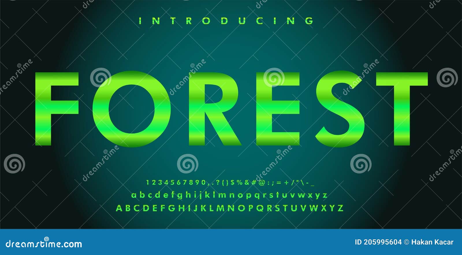 Editable Text Effect - Forest Alphabet Style. Stock Illustration ...