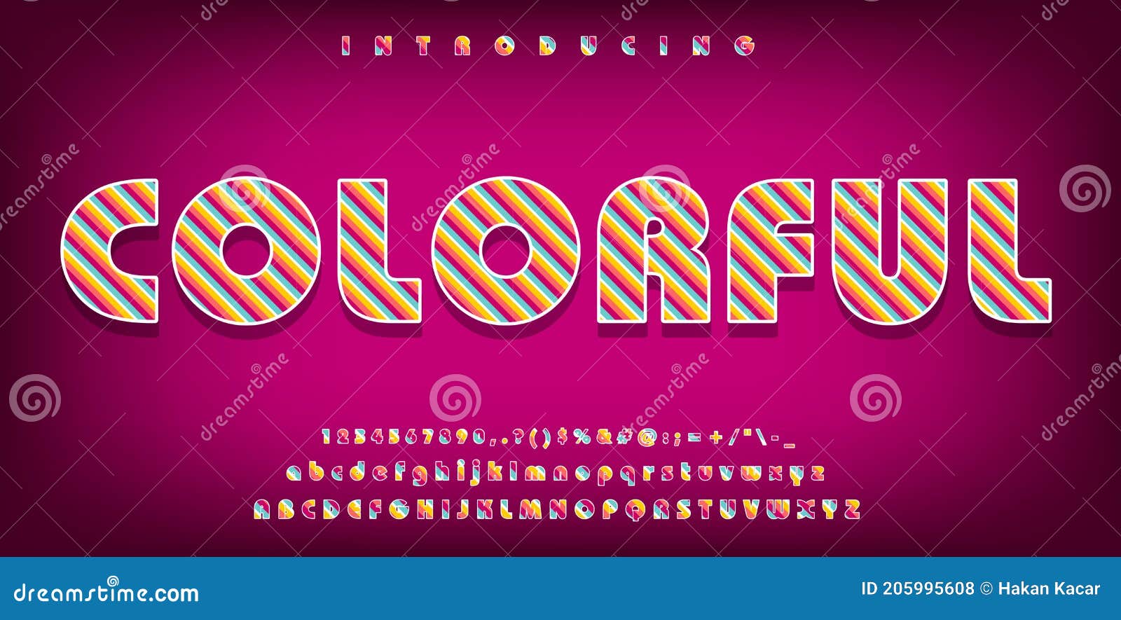 Editable Text Effect - Colorful Alphabet Style. Stock Vector ...