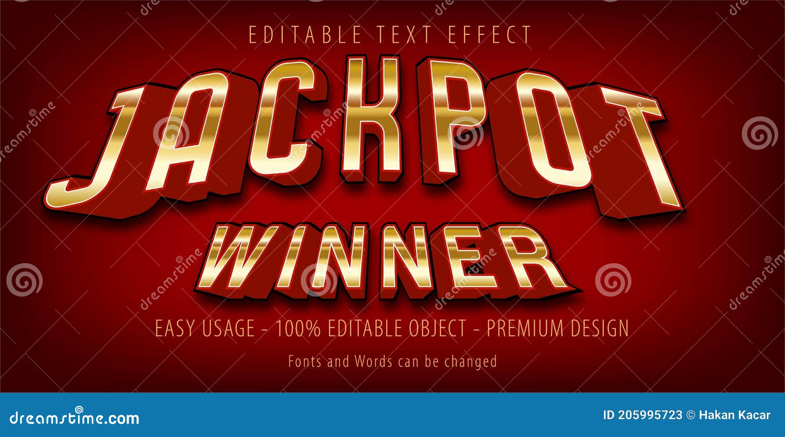 Editable Text Effect - Jackpot Prize Style. Stock Illustration ...