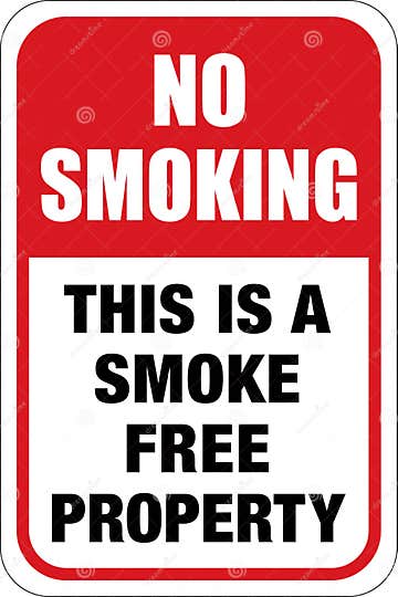 Smoke Free Property Sign | No Smoking on the Premises | Standard 18` X ...