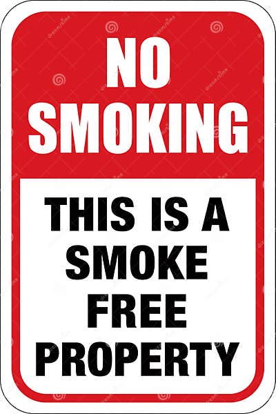 Smoke Free Property Sign | No Smoking on the Premises | Standard 18` X ...