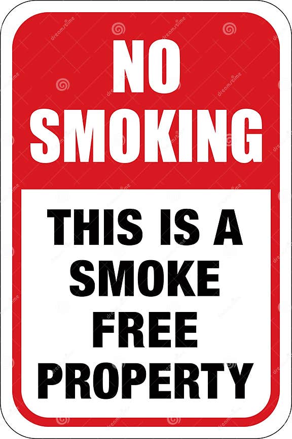 Smoke Free Property Sign | No Smoking on the Premises | Standard 18` X ...