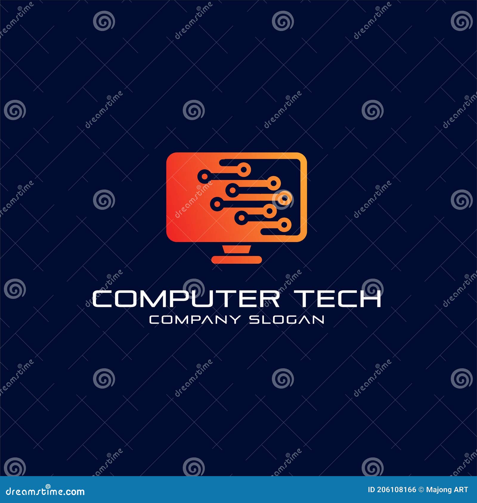 Tech Logo Designs Vector. Screen Computer Logo Designs Template Stock ...