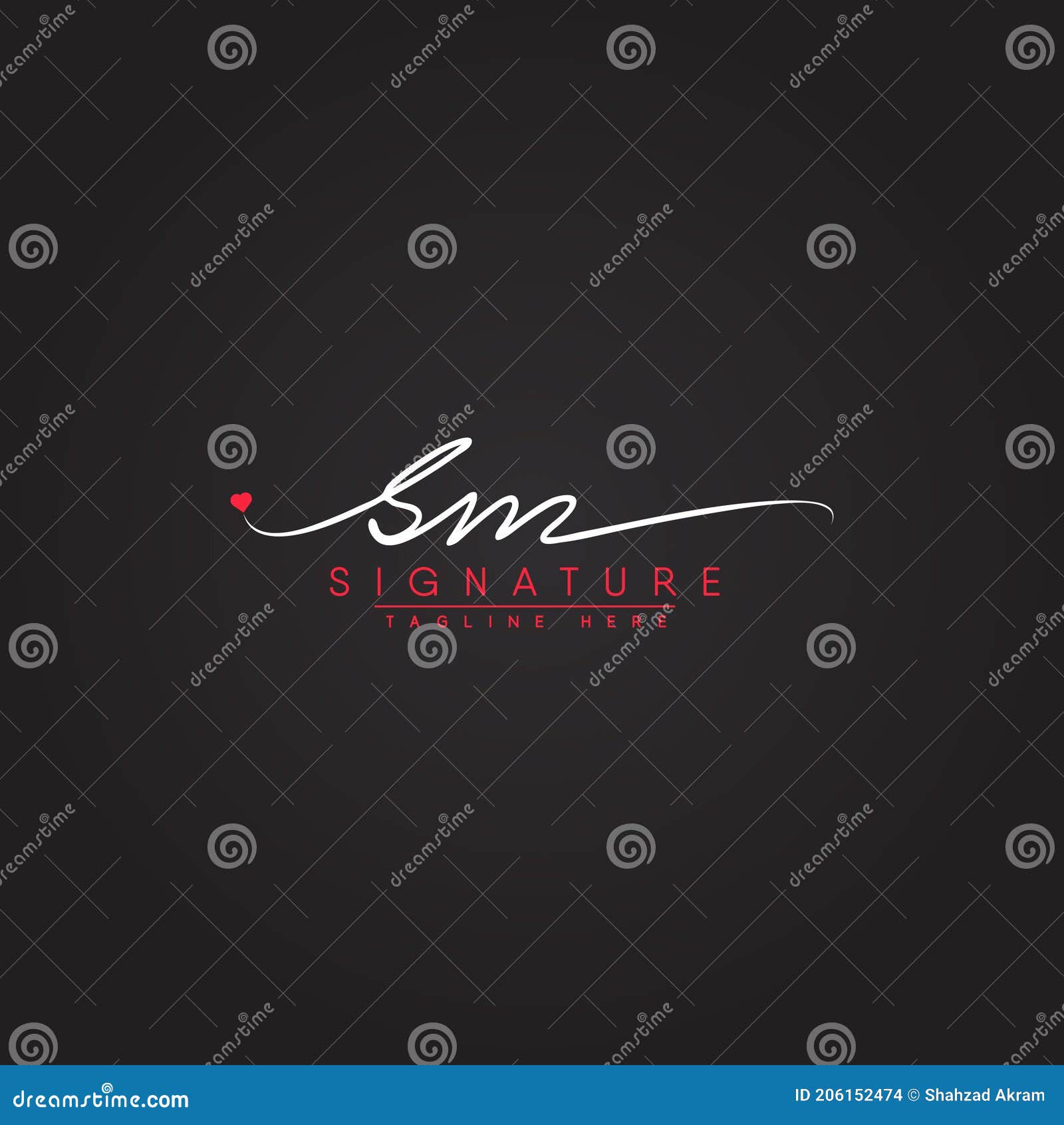 SM Initial Letter Logo - Handwritten Signature Logo Stock Vector ...
