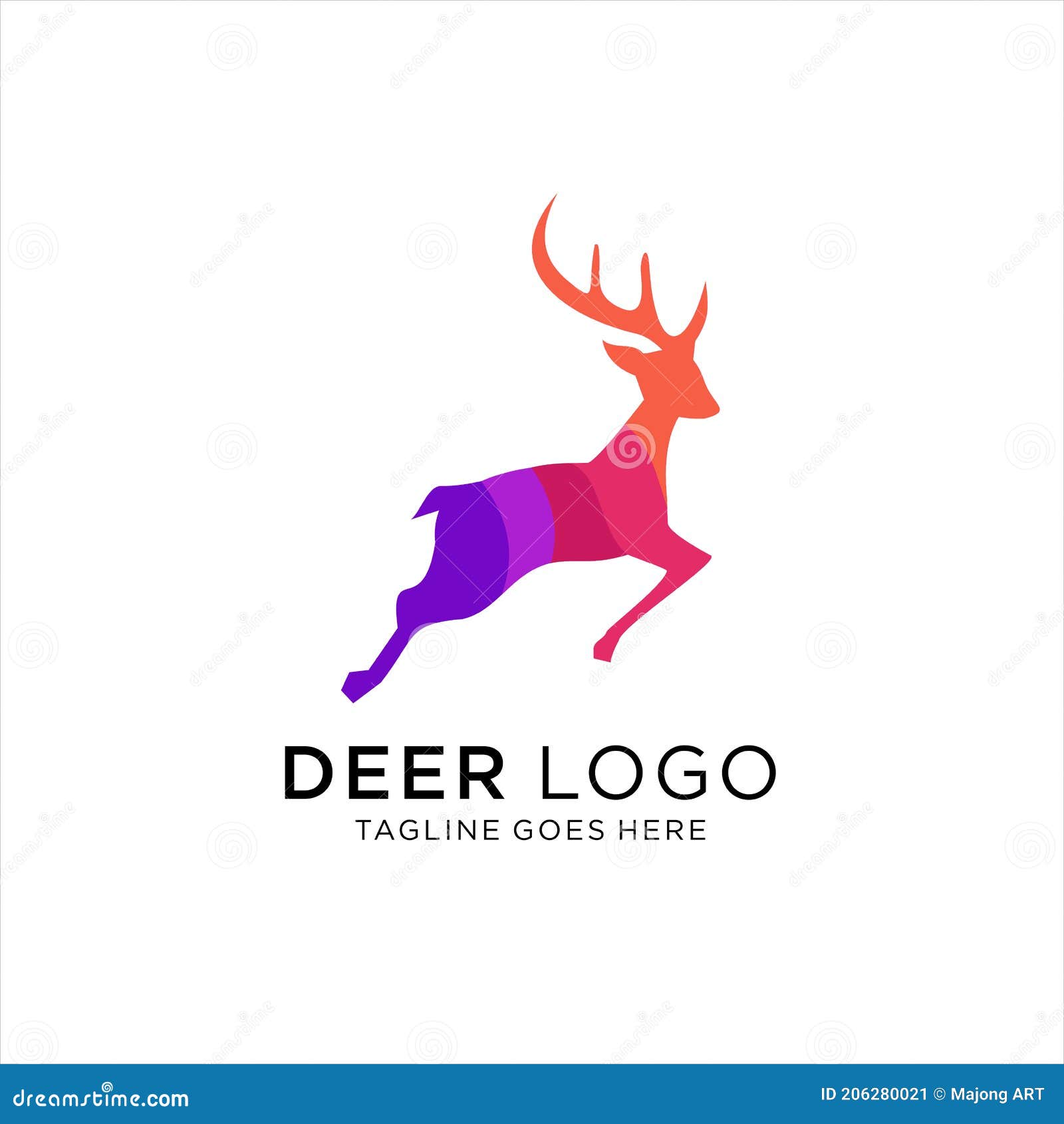 Abstract Deer Logo Colorful Illustration, Deer Idea Logo Design ...