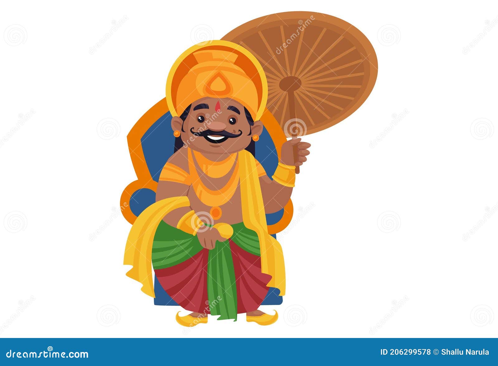 Vector Graphic Illustration of King Mahabali Stock Vector ...