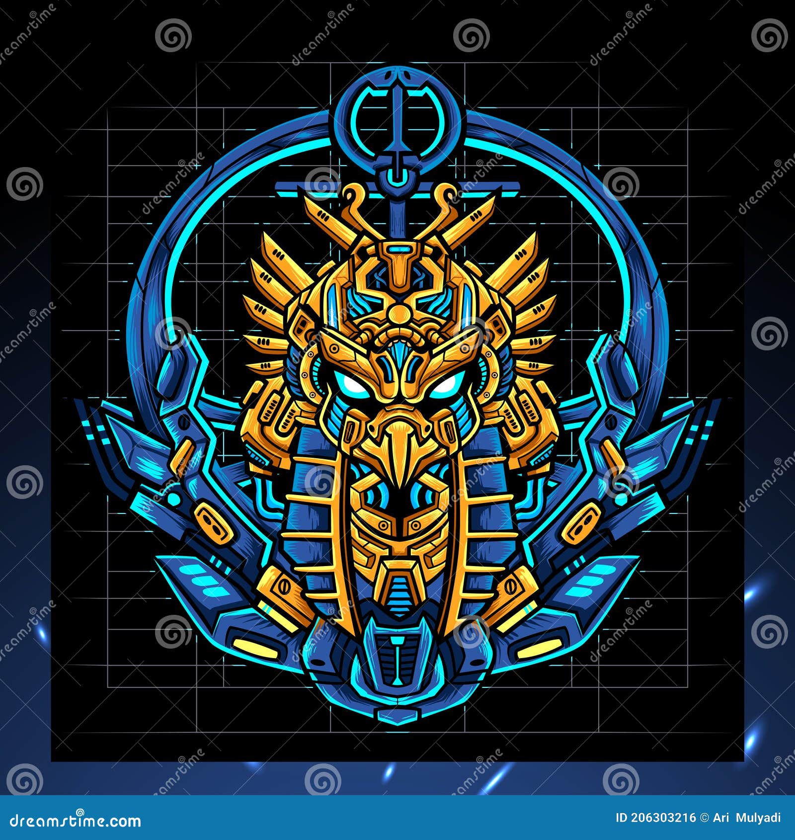 Cyber Horus Stock Illustrations – 12 Cyber Horus Stock Illustrations ...