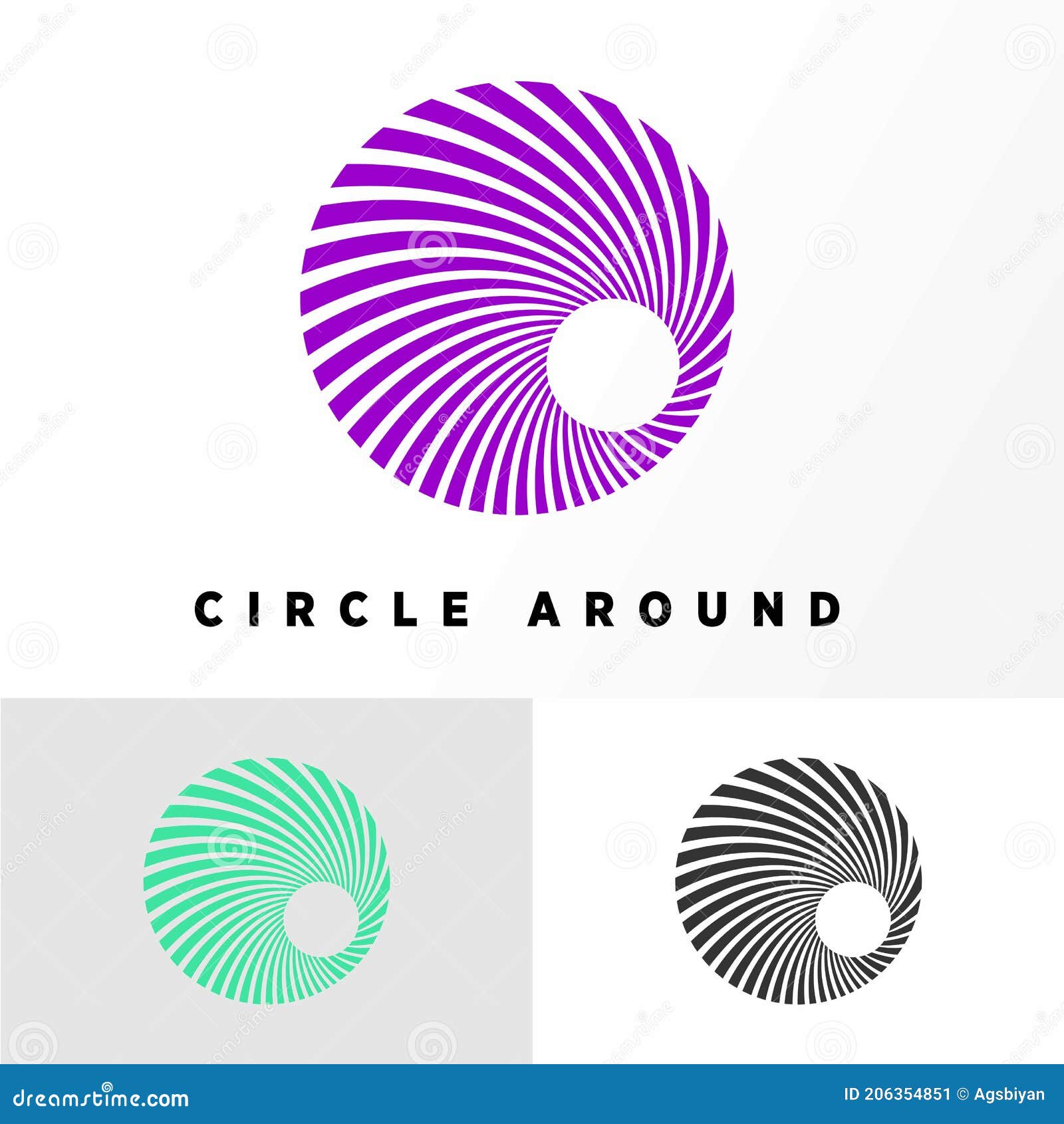 Circle Shape Design with Unique Lines that Can Be Used As Logo or ...