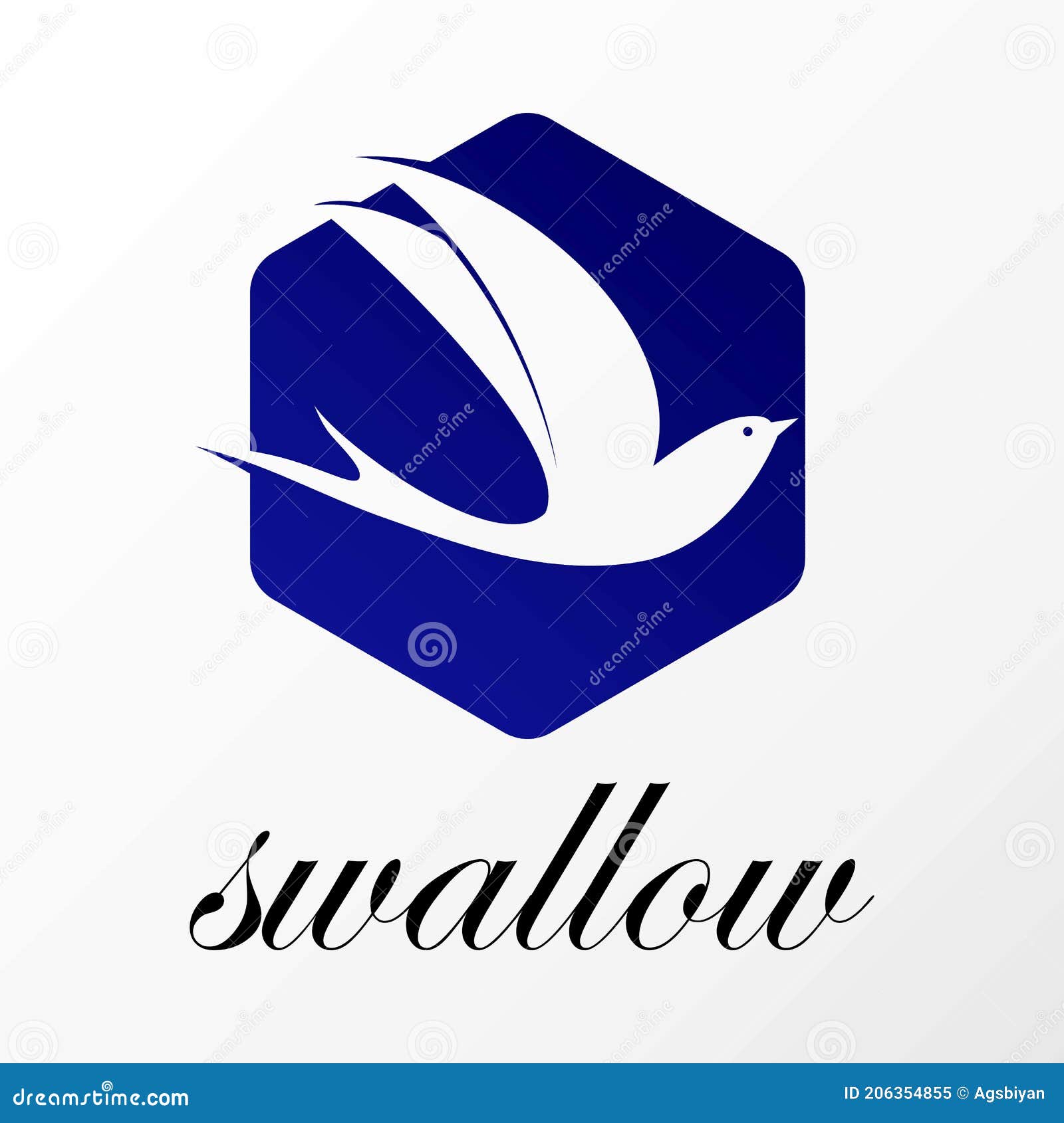 Swallow Bird Shape Designs that Can Be Used As Logo or Symbol Stock ...