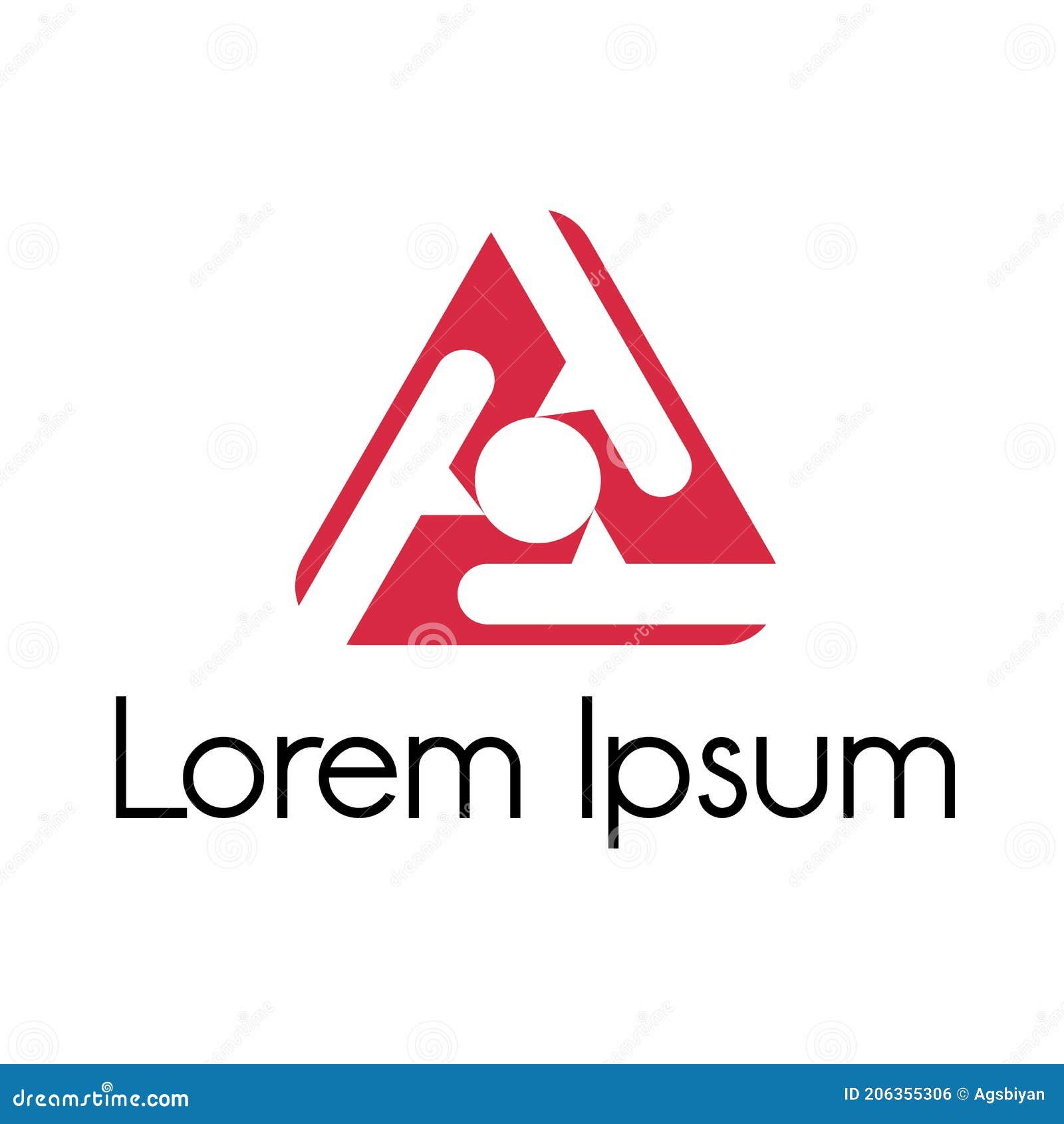The Design or Vector Shape of a Triangle and a Clamp in the Middle ...