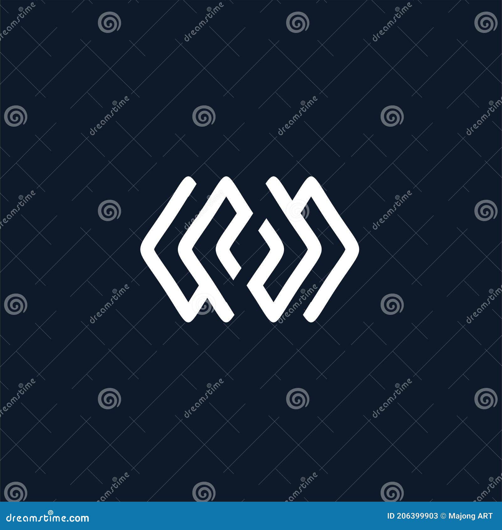 Simple Vector Logo in a Modern Style Stock Vector - Illustration of ...