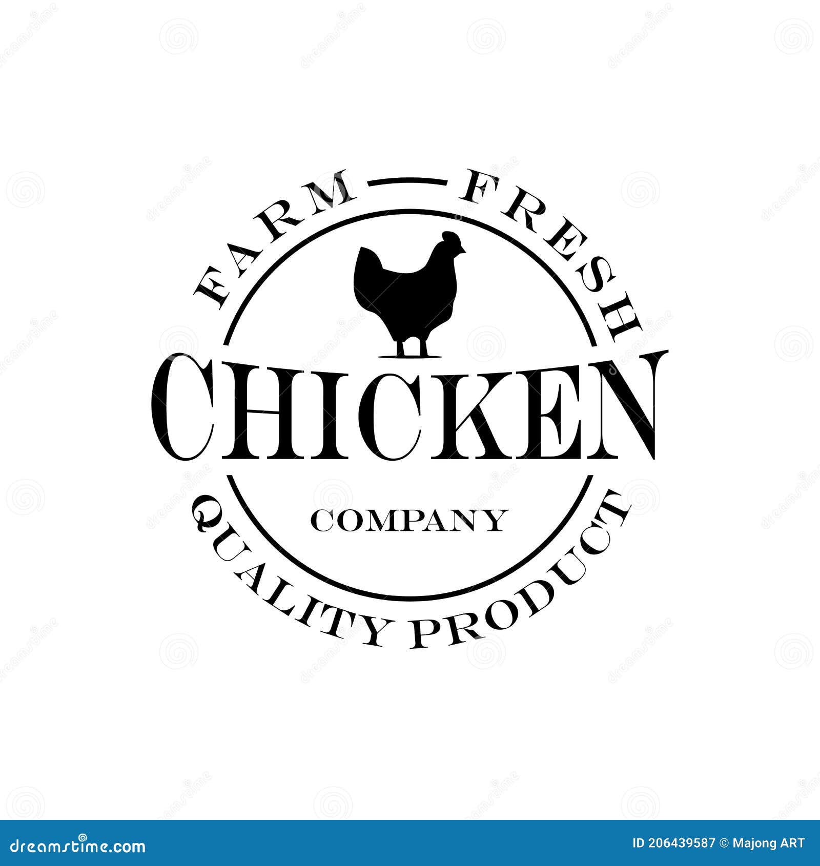 Homestead Chicken Locally Grown Organic Eco Food Rough Concept On ...