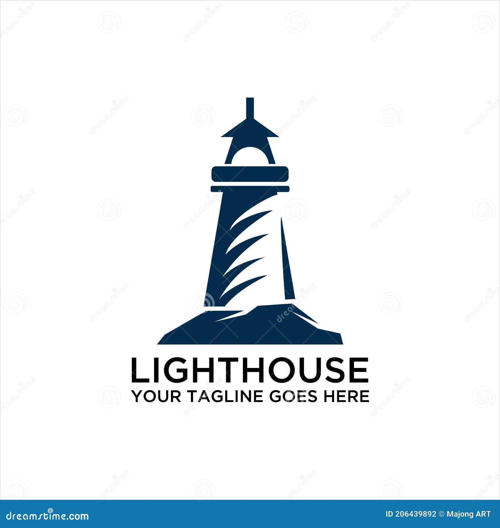 Lighthouse Logo Template. Building of Lighthouse Logo Stock Vector ...