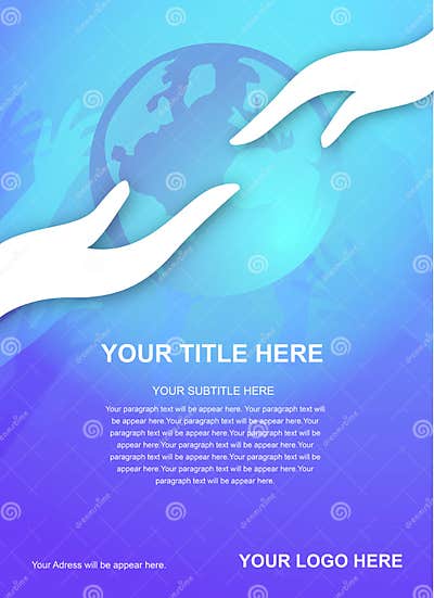 Charity Helping Hands Poster Design Stock Vector - Illustration of edit ...