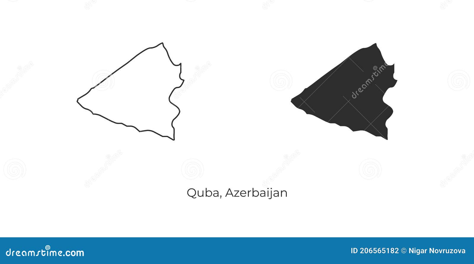 Map Of Quba Vector Design Template, National Borders And Important ...