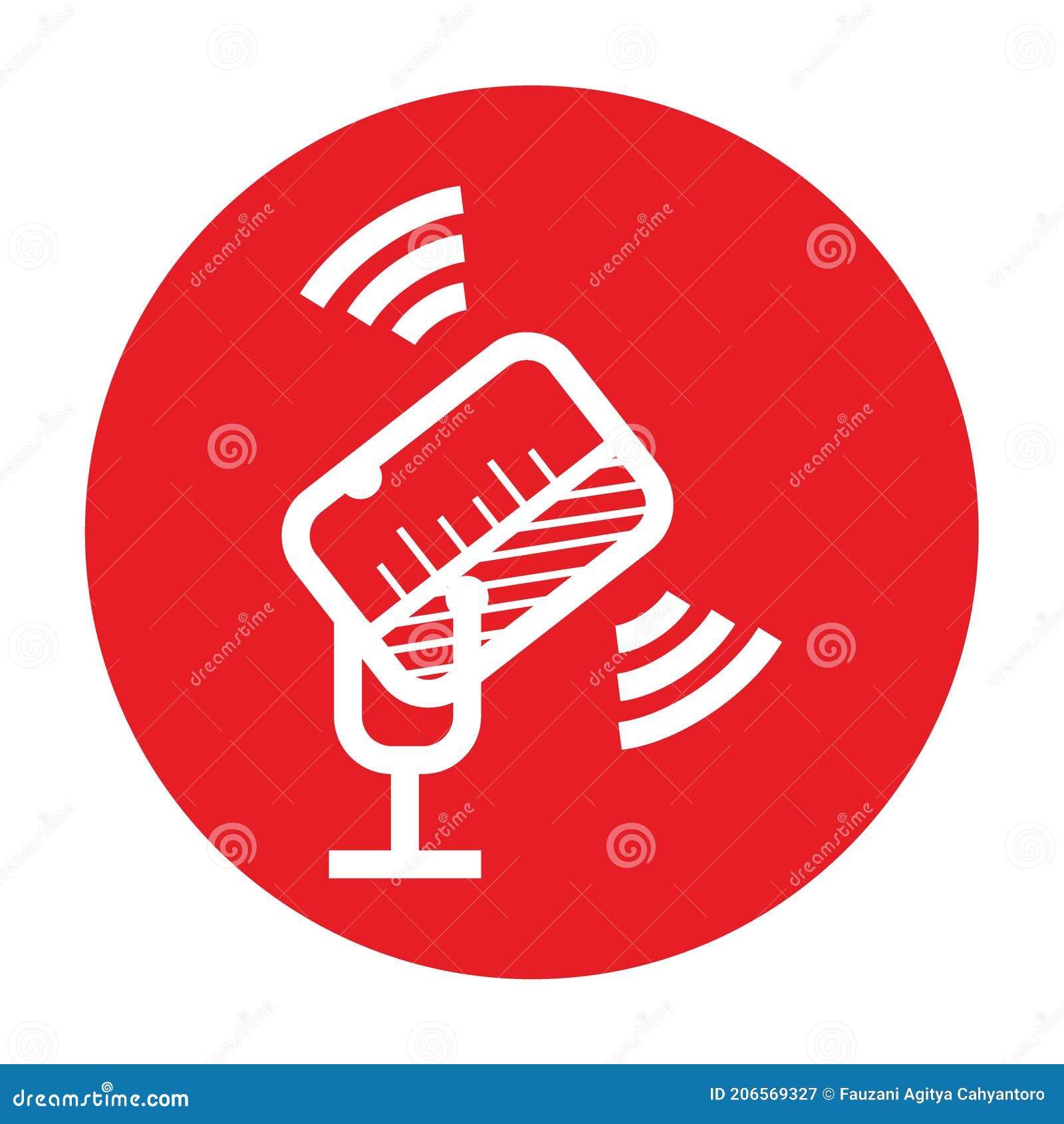 Music Microphone with Signal Sign for Broadcast or Podcast - Music ...