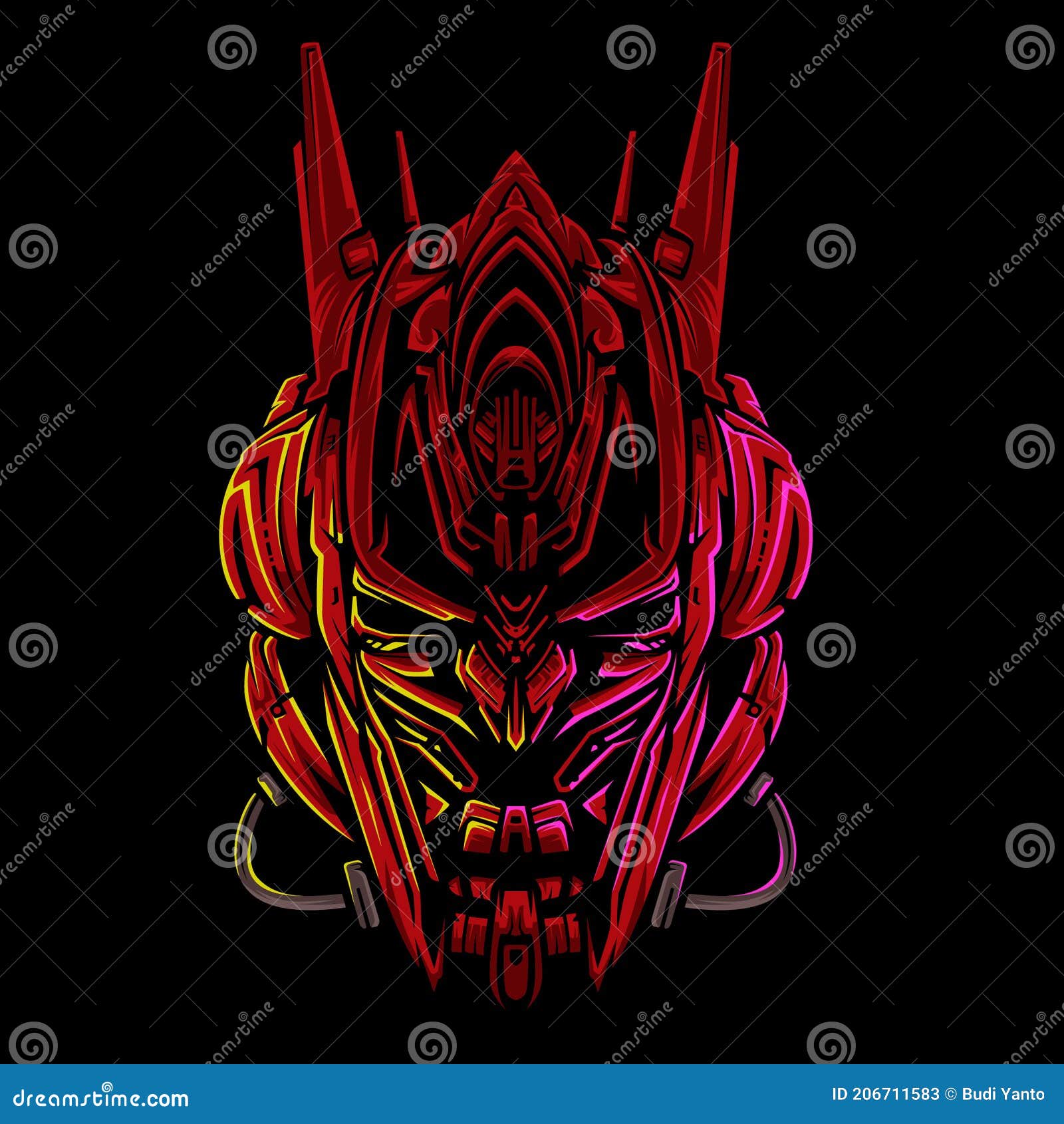 Red Robot Transformer And Car, Cartoon Illustration | CartoonDealer.com ...