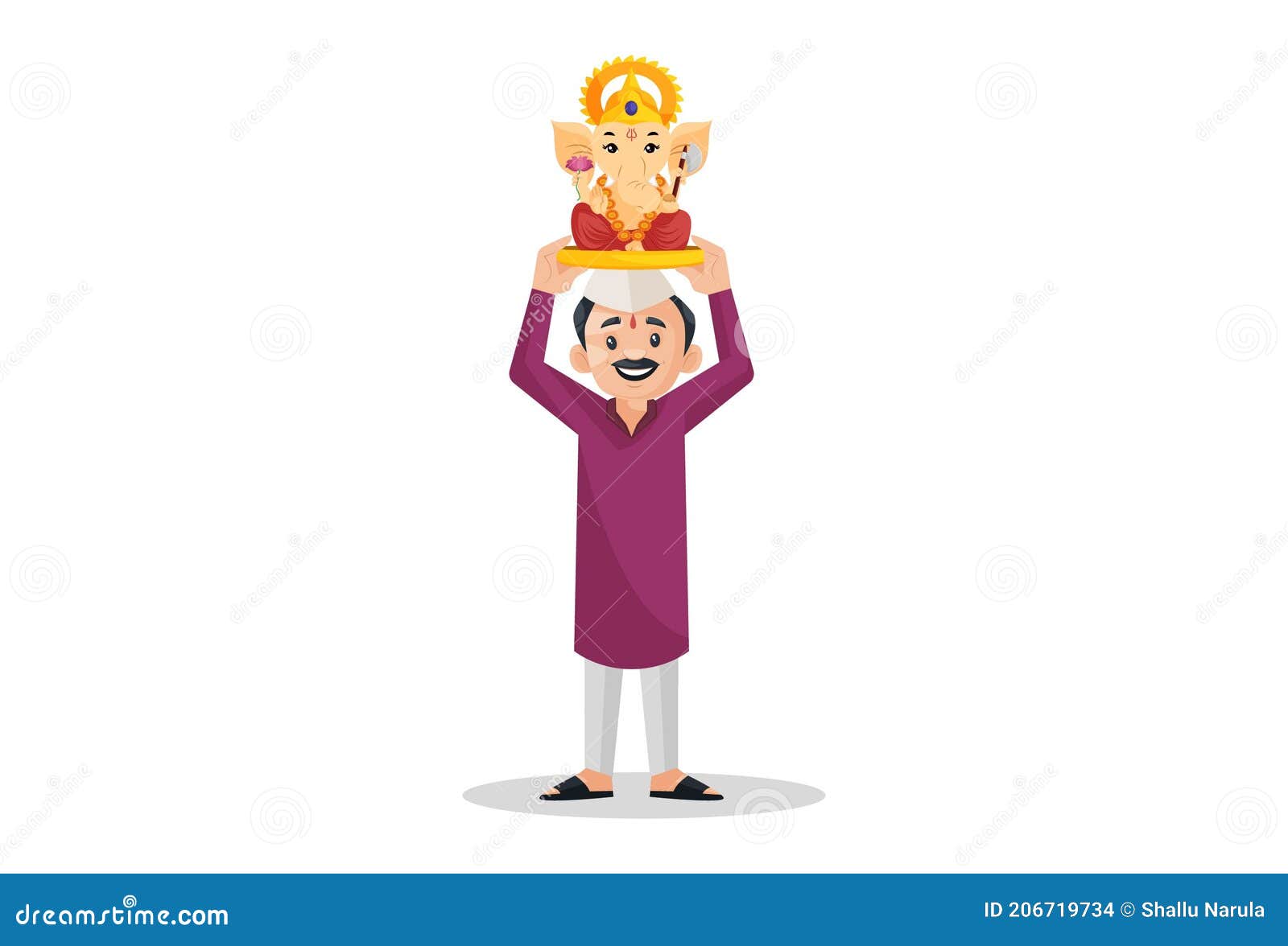 Vector Graphic Illustration of Indian Marathi Man Stock Vector ...