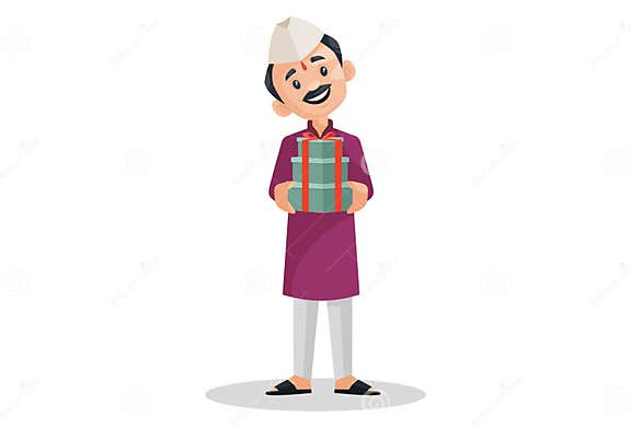 Vector Graphic Illustration of Indian Marathi Man Stock Vector ...
