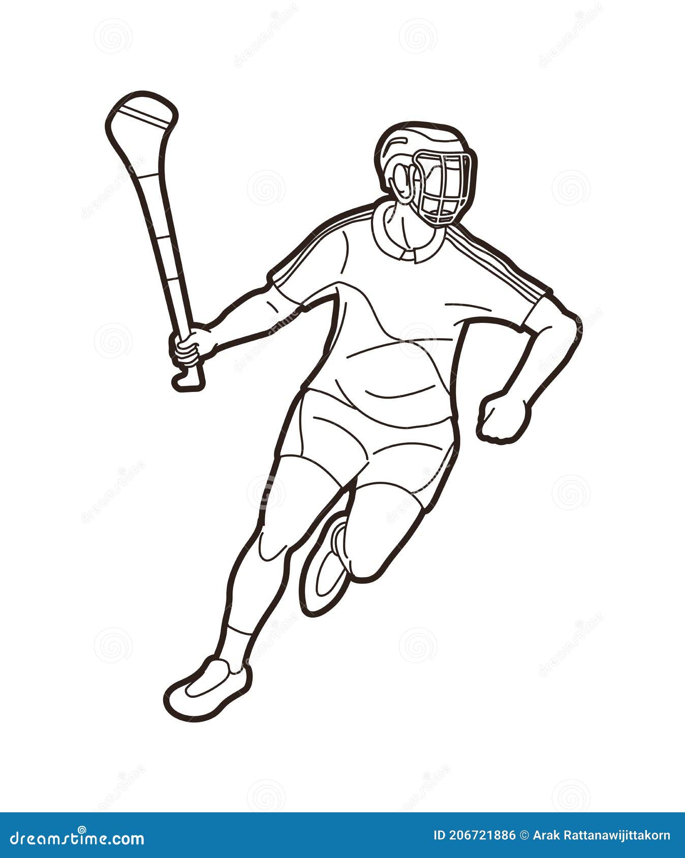 Hurling Player Vector Illustration | CartoonDealer.com #188880222