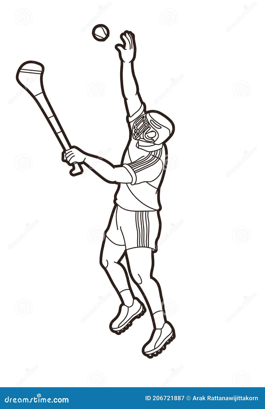 Hurling Player Vector Illustration | CartoonDealer.com #188880222